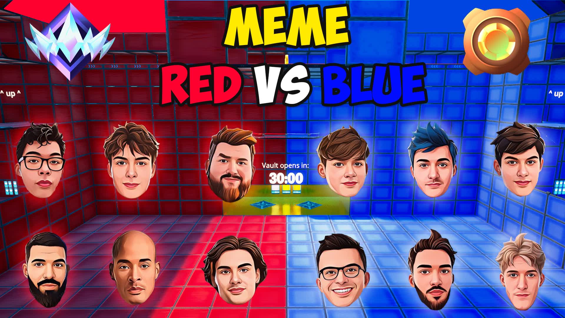 Meme Red vs Blue 2636-3577-9361 by back404 - Fortnite Creative Map Code ...