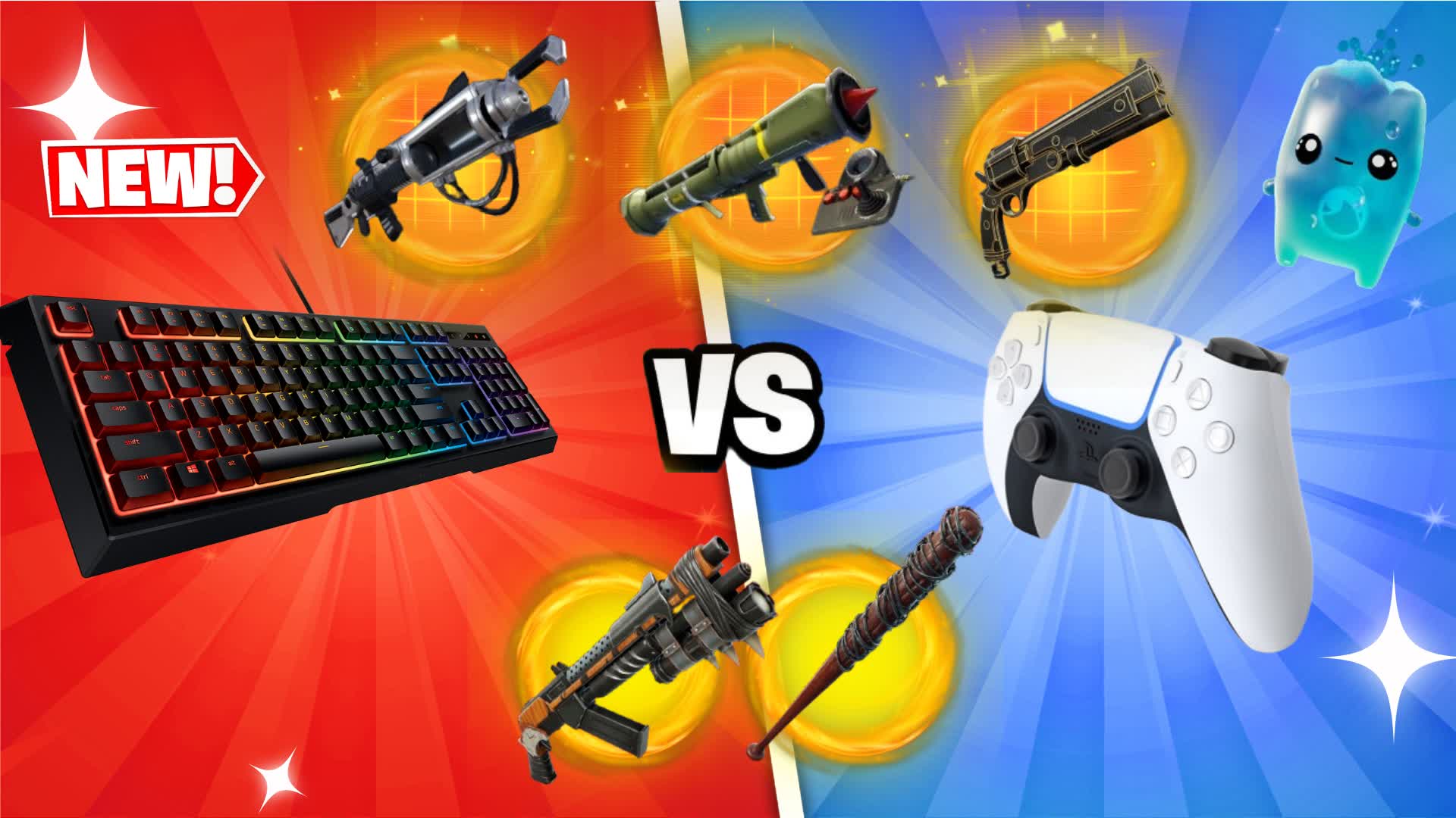 Simple PC vs PS5 🧟‍♂️ Red vs Blue 🔴🔵 9311-6942-5875 by thxre - Fortnite