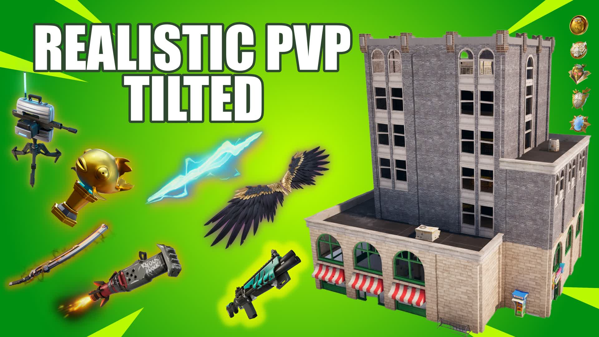 REALISTIC PVP - TILTED TOWERS 8721-3287-9076 by eudyn - Fortnite Creative Map Code - Fortnite.GG