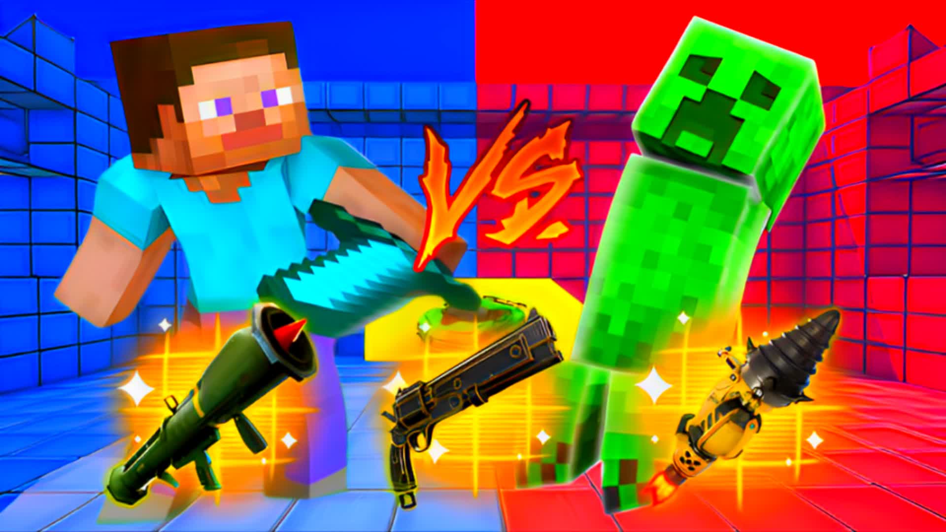 MINECRAFT RED VS BLUE 🔴🔵(ALL GUNS) 4939-3990-7736 by awmz - Fortnite ...