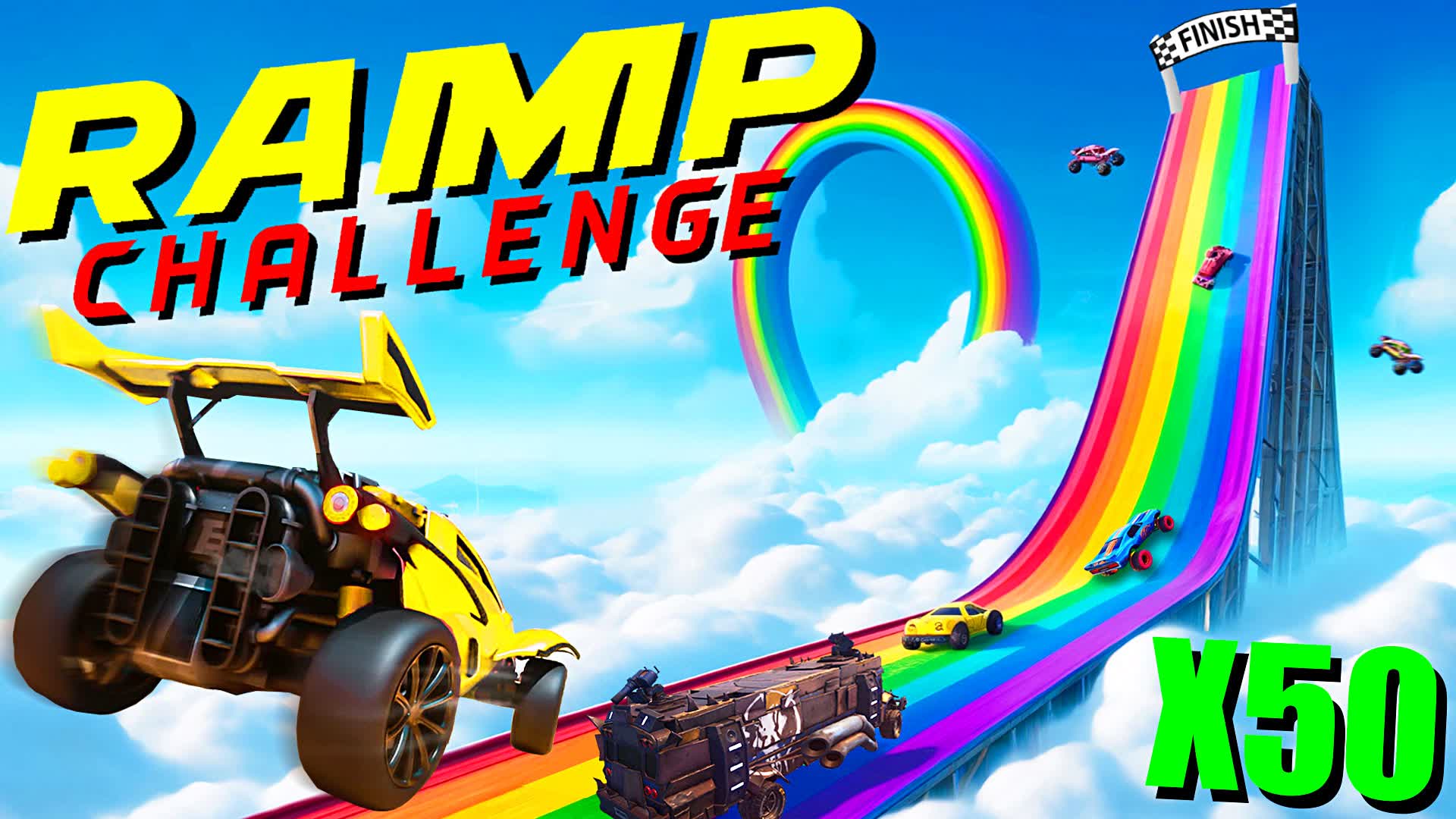 50 RAMP CHALLENGES 🚀 4565-4326-3712 من ابتكار koco - Fortnite