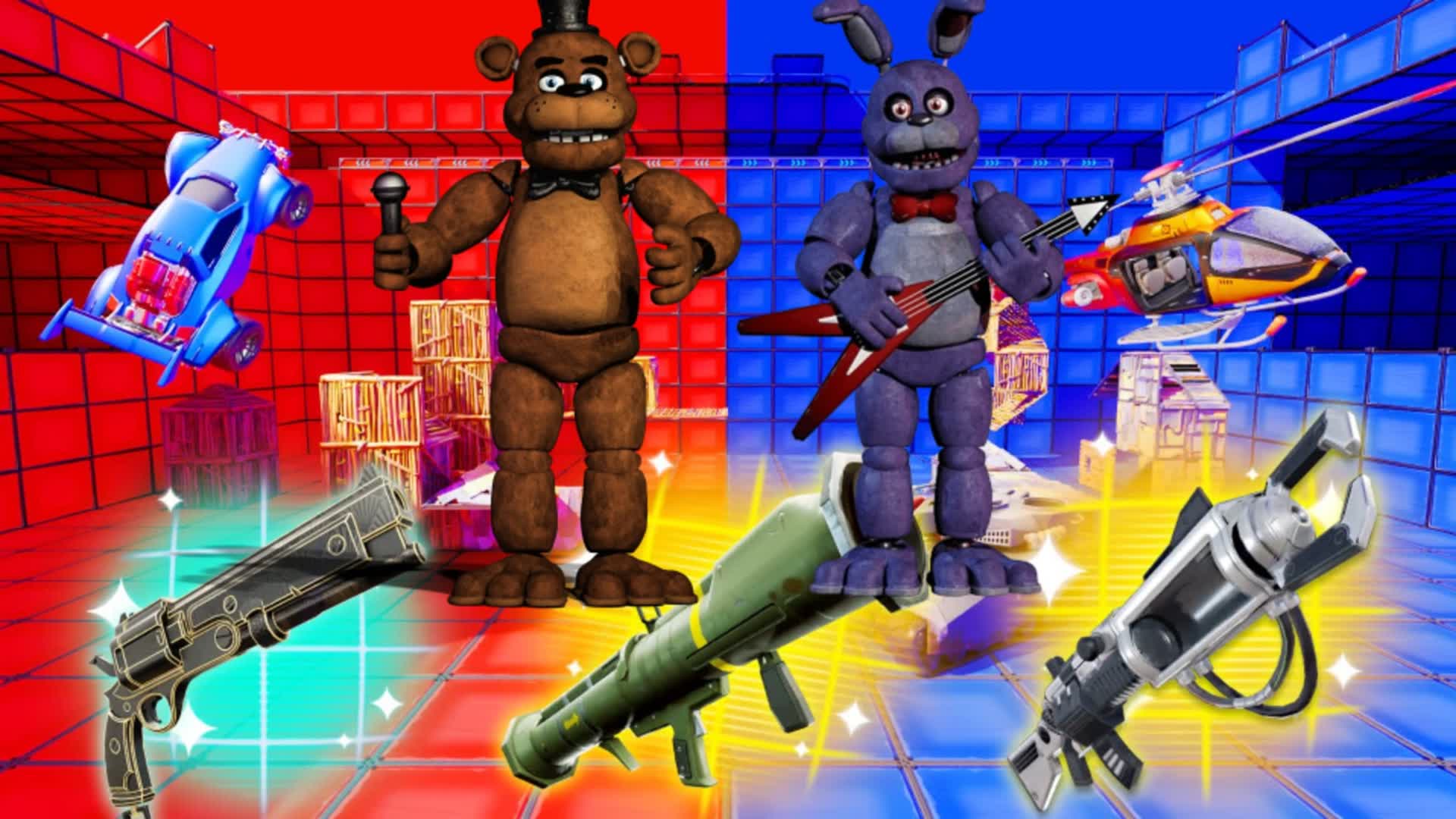 FNAF RED VS BLUE 🔴🔵 0843-6473-4685 by white-cat - Fortnite Creative Map ...