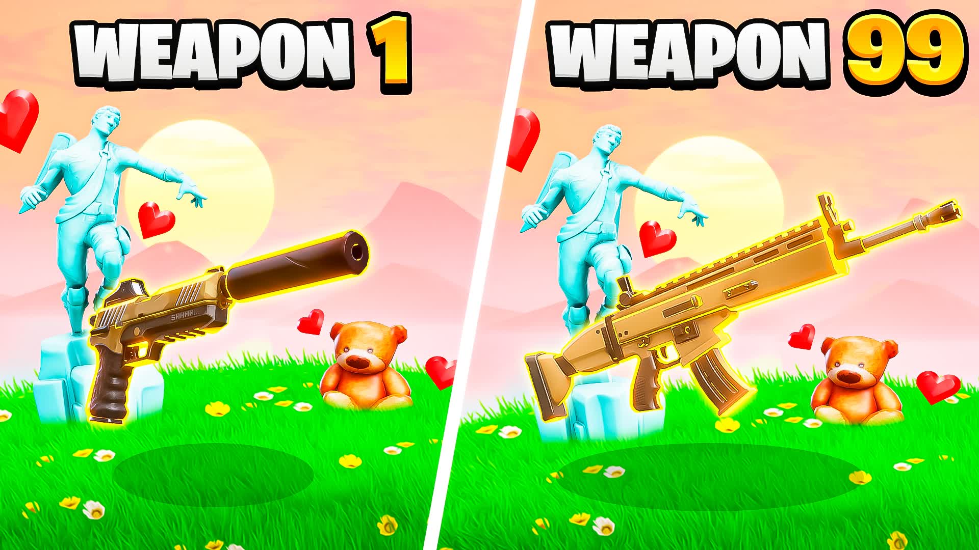 Cute Pink Gold Infinite Gun Game ๐ 1676 4351 7324 By Drink Fortnite