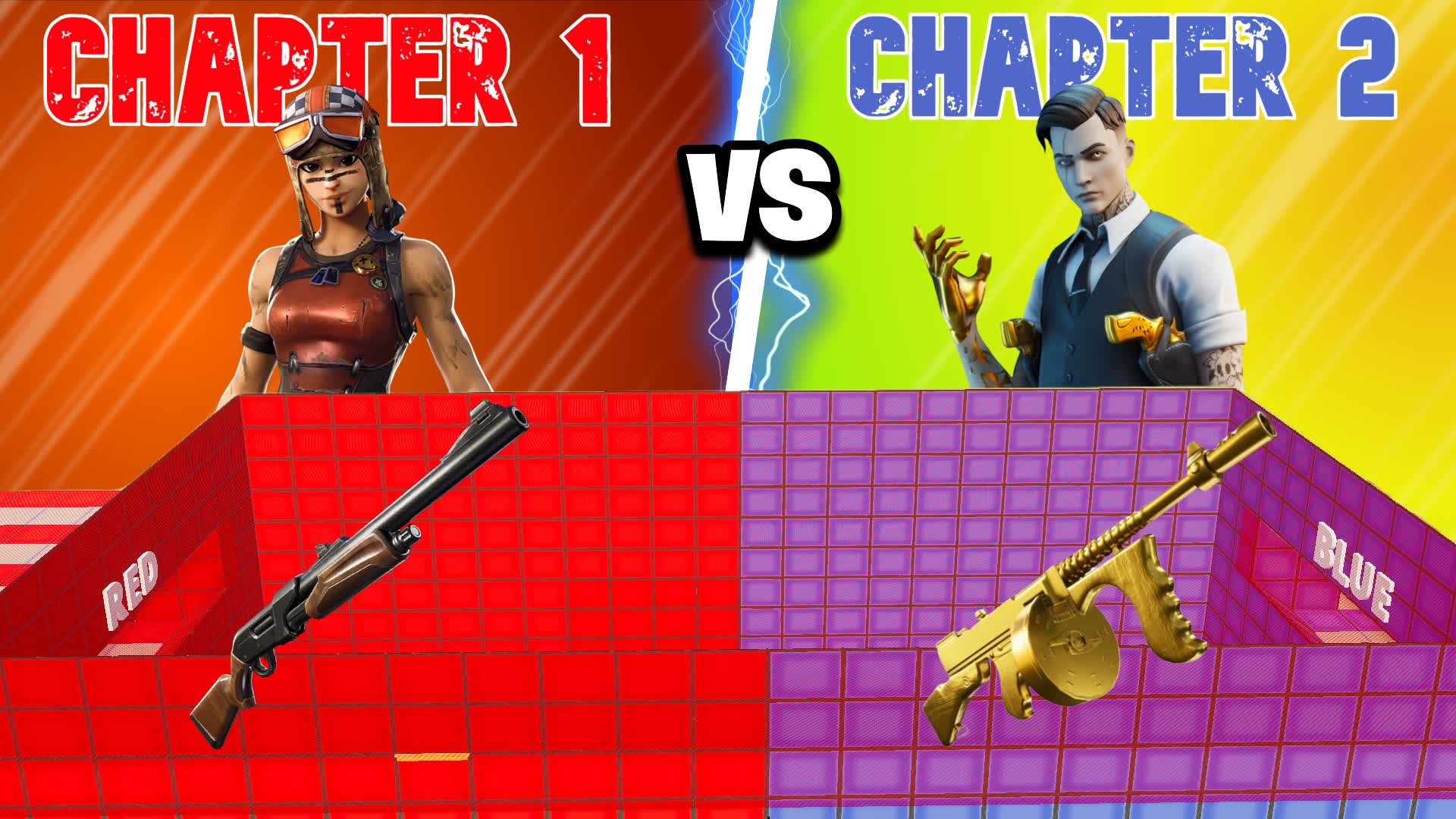 CHAPTER 1 vs CHAPTER 2 1479-9332-5298 by recreationstudio - Fortnite ...