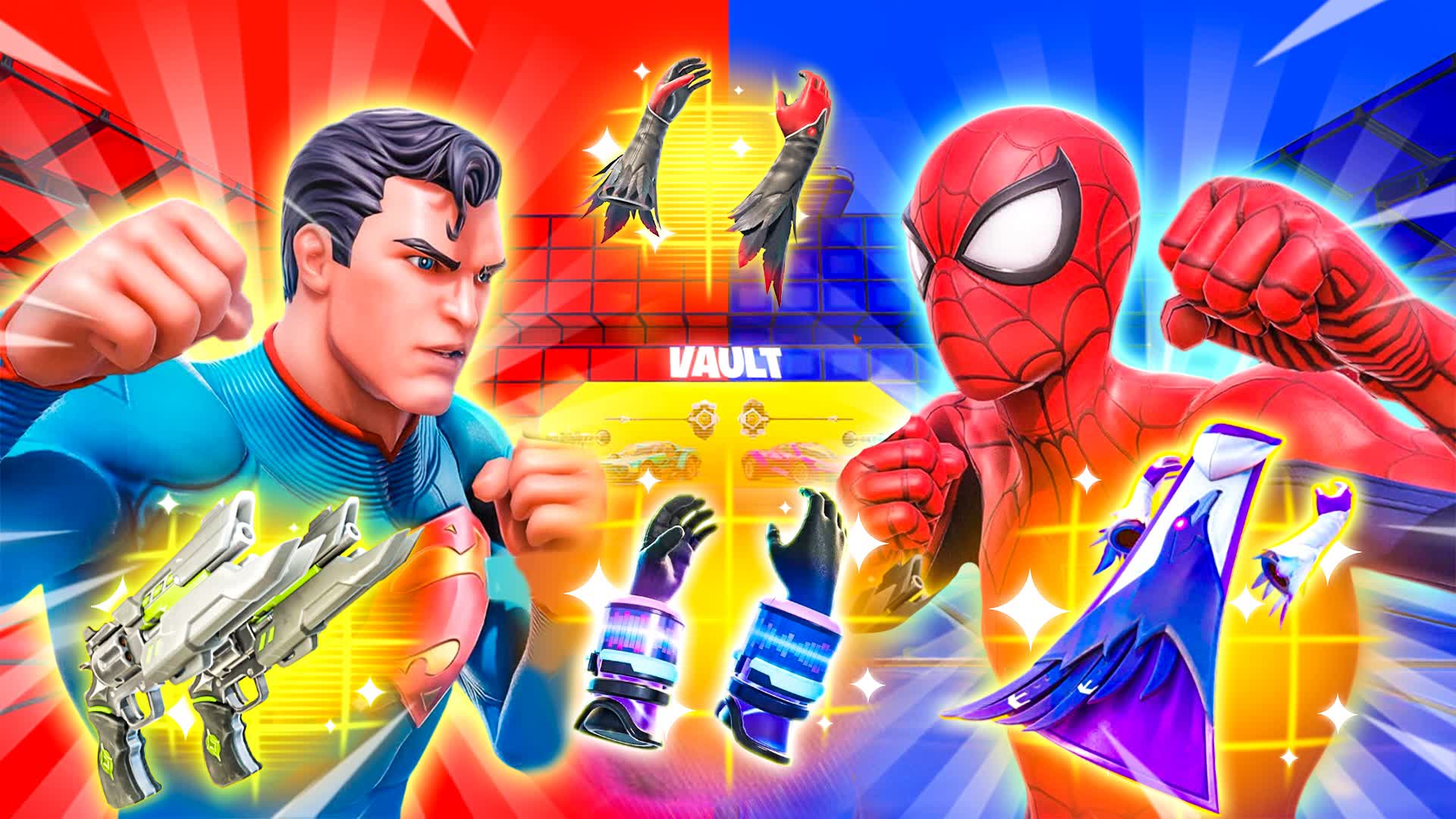 SUPER HERO RED VS BLUE🔴🔵 6274-7357-6826 by xafa - Fortnite Creative Map Code - Fortnite.GG