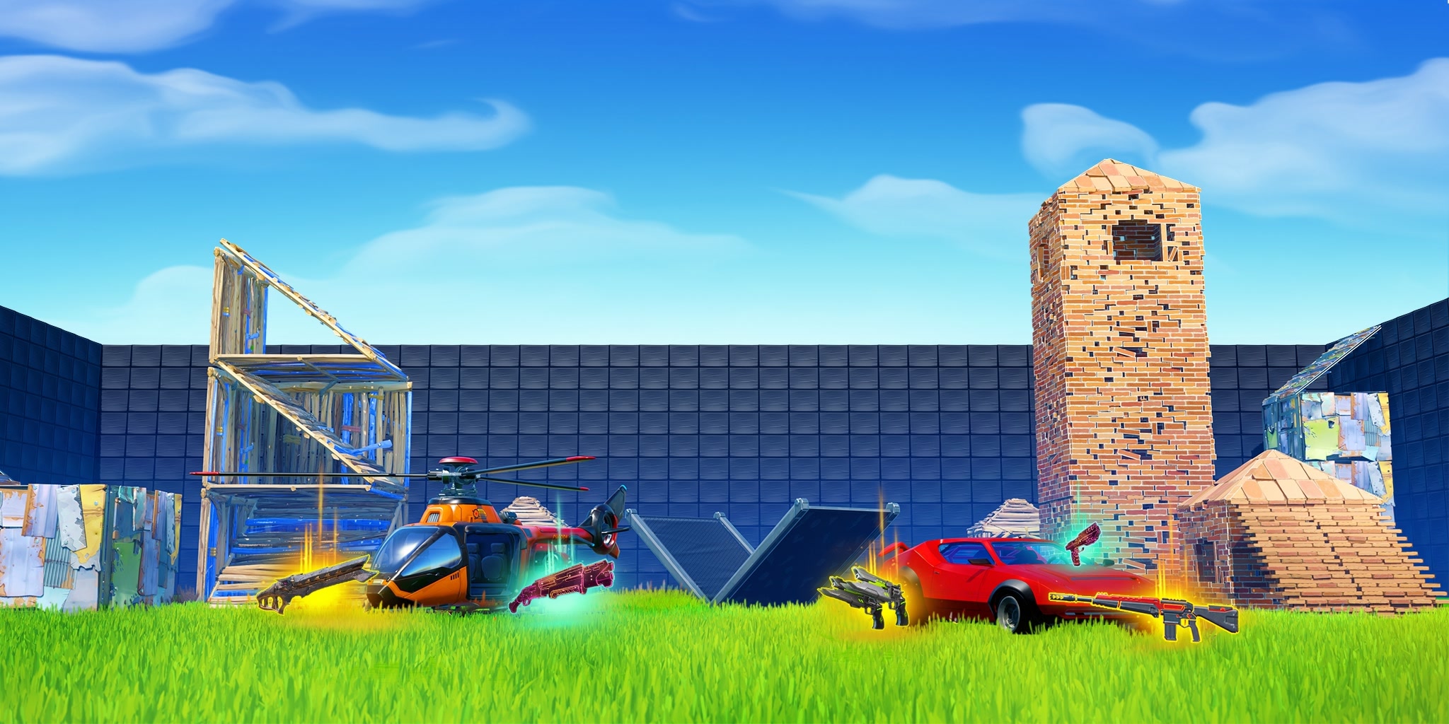 SUPER 1V1 ALL GUNS & VEHICLES [YOBIEEL] 2535-5574-5978 by yobieel - Fortnite Creative Map Code ...