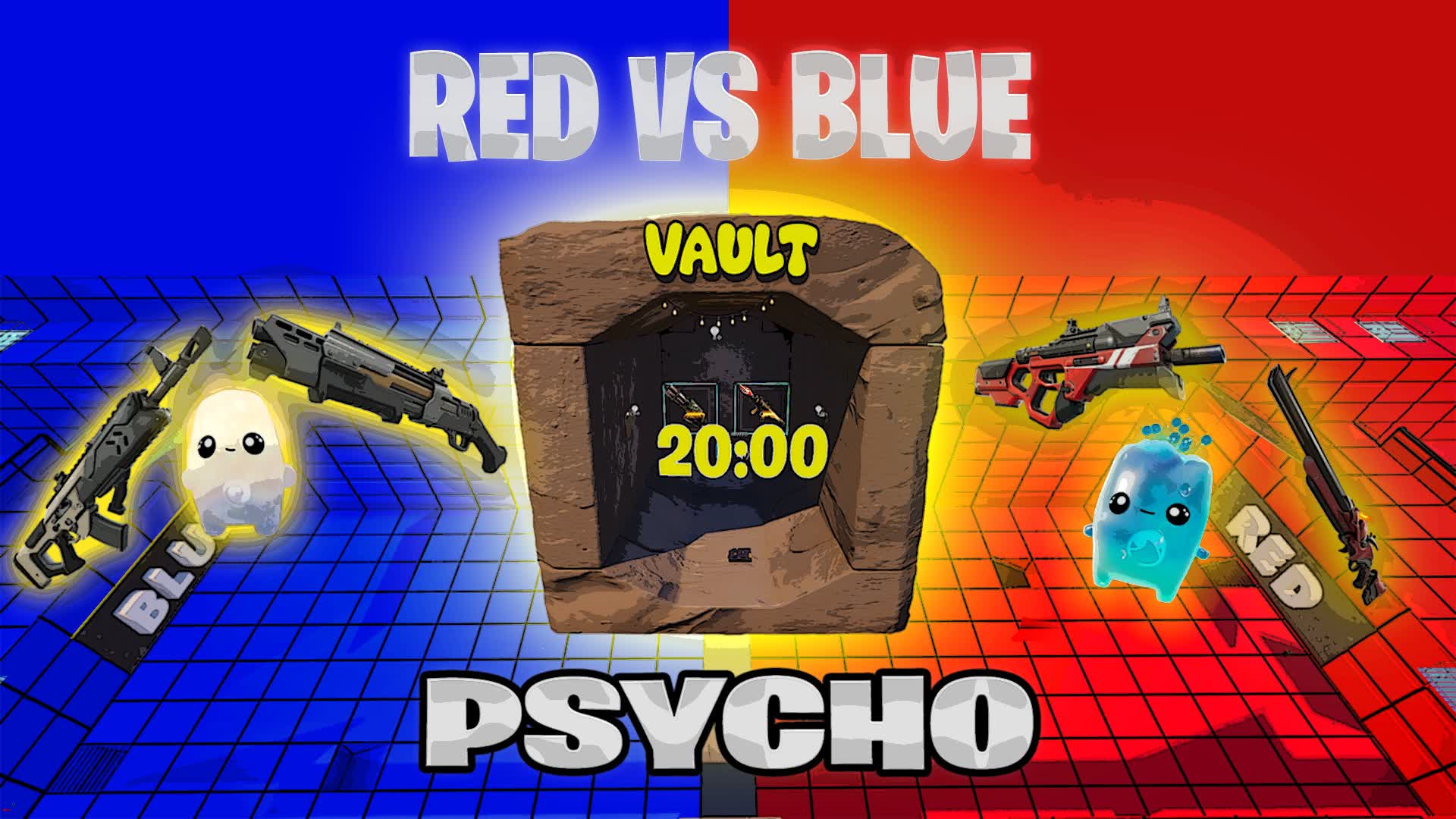 PSYCHO RED VS BLUE 🔴🔵 7771-6567-0536 by bydansu - Fortnite