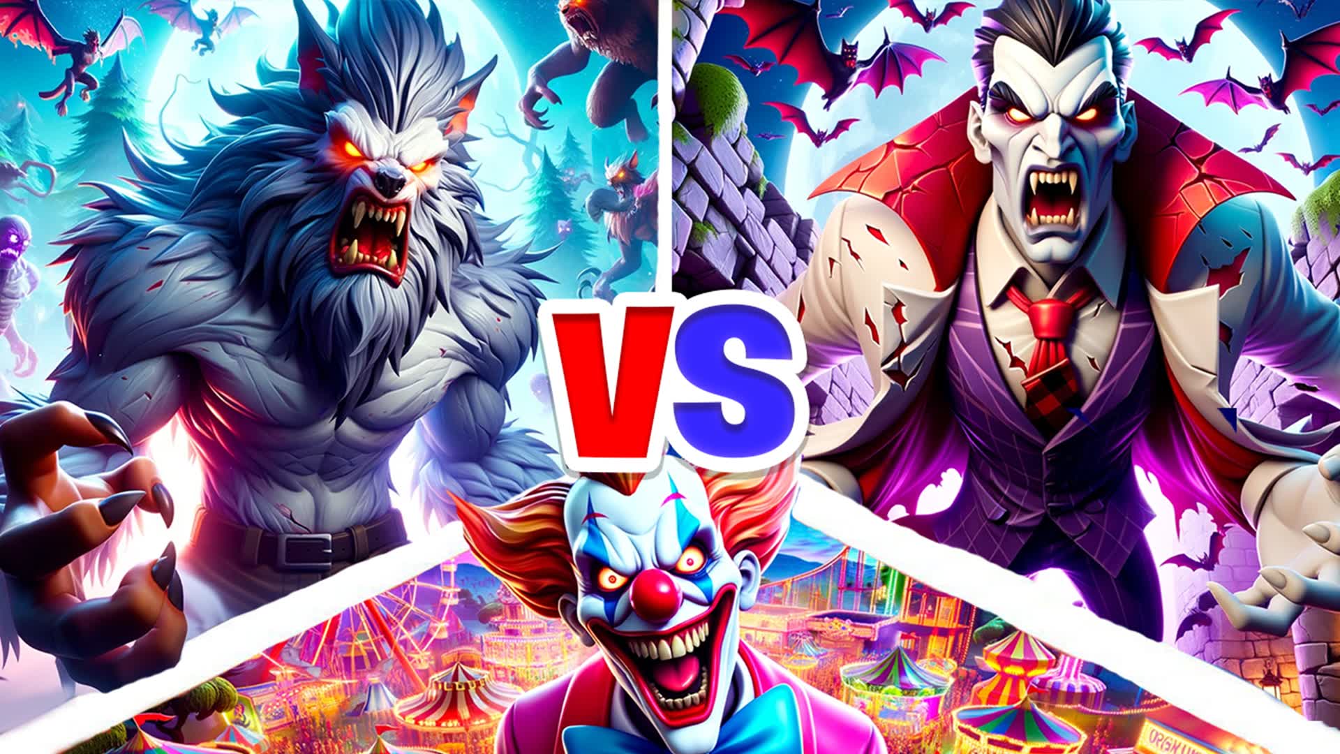 CLOWN VS VAMPIRE VS WEREWOLF 8179-5001-7207 by teamjlove - Fortnite ...