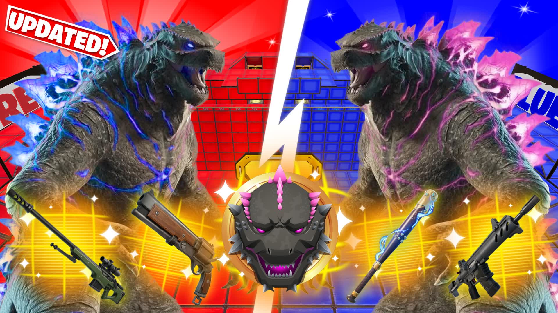 GODZILLA RED VS BLUE🔴🔵 5068-6966-4759 by edian.fn3 - Fortnite Creative ...