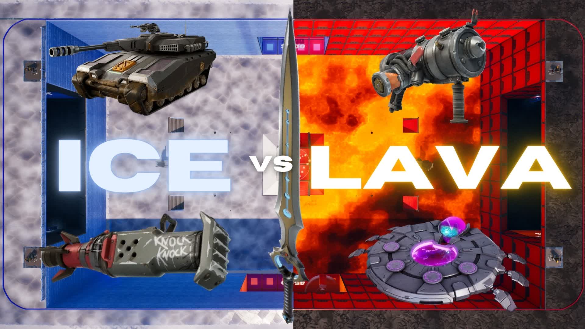 🥵🔥 LAVA VS ICE ️🥶 2108-0626-3283 من ابتكار msquared - Fortnite