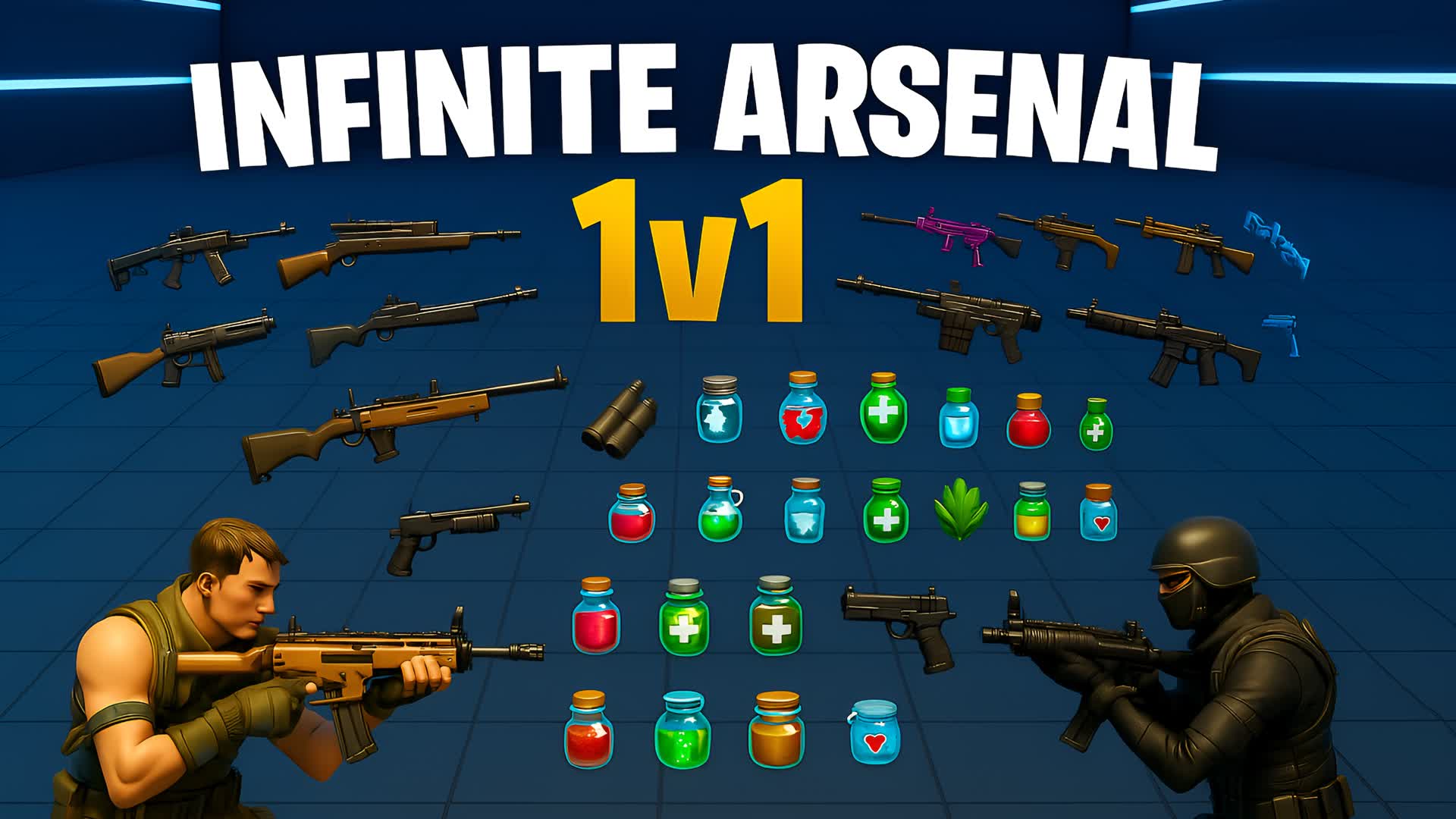 Infinite Arsenal 1v1 5607-8730-4689 by frostle - Fortnite Creative Map ...