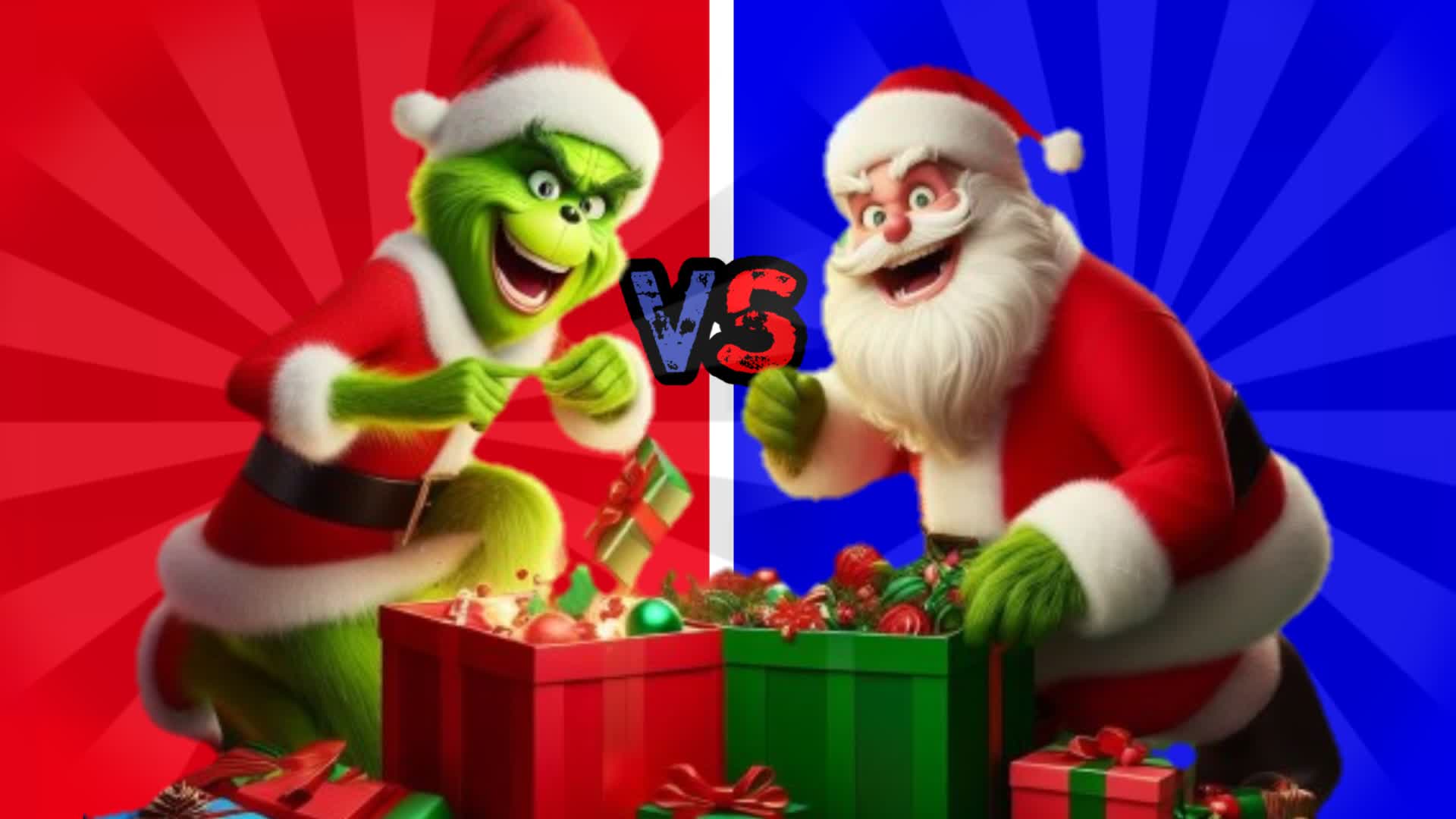 🎅NEW SANTA VS GRINCH😍 4074-0873-0532 من ابتكار iam - Fortnite