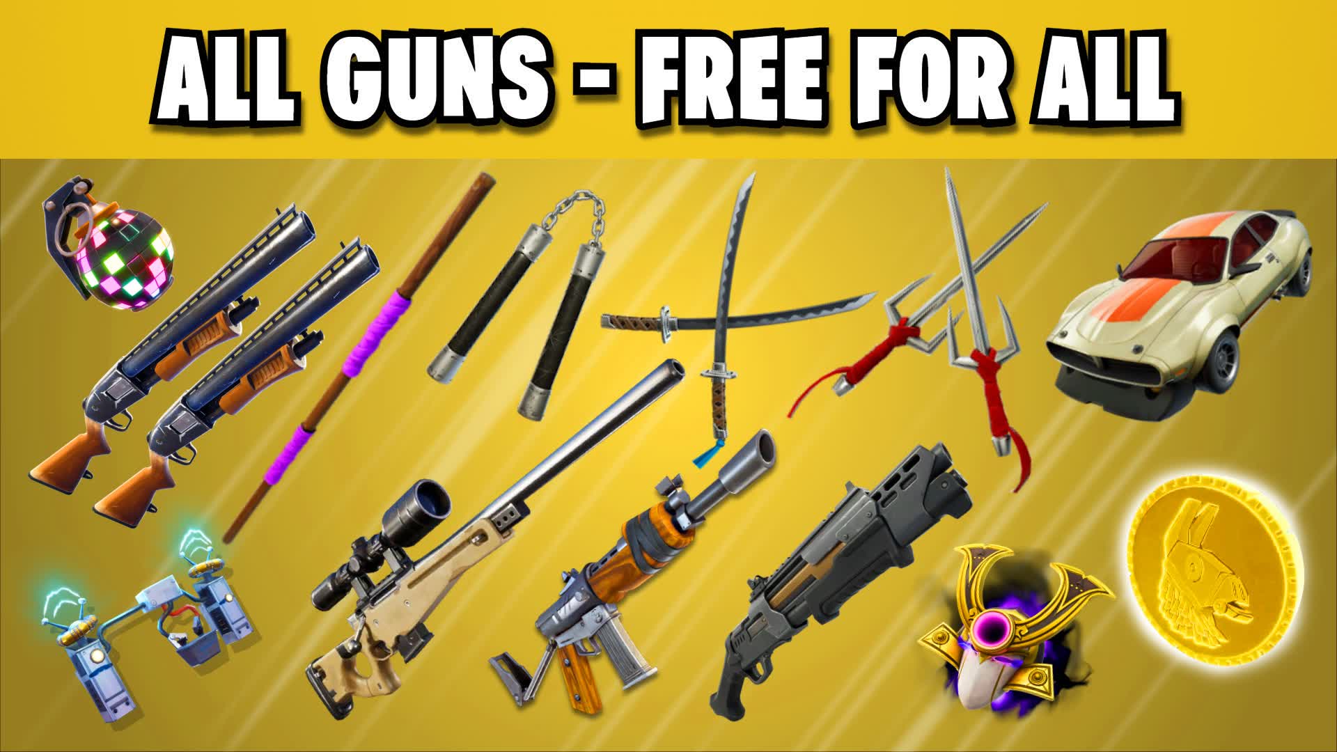TMNT⭐️ ALL GUNS - FREE FOR ALL (FFA) 2587-0672-7911 by fgrl - Fortnite Creative Map Code ...