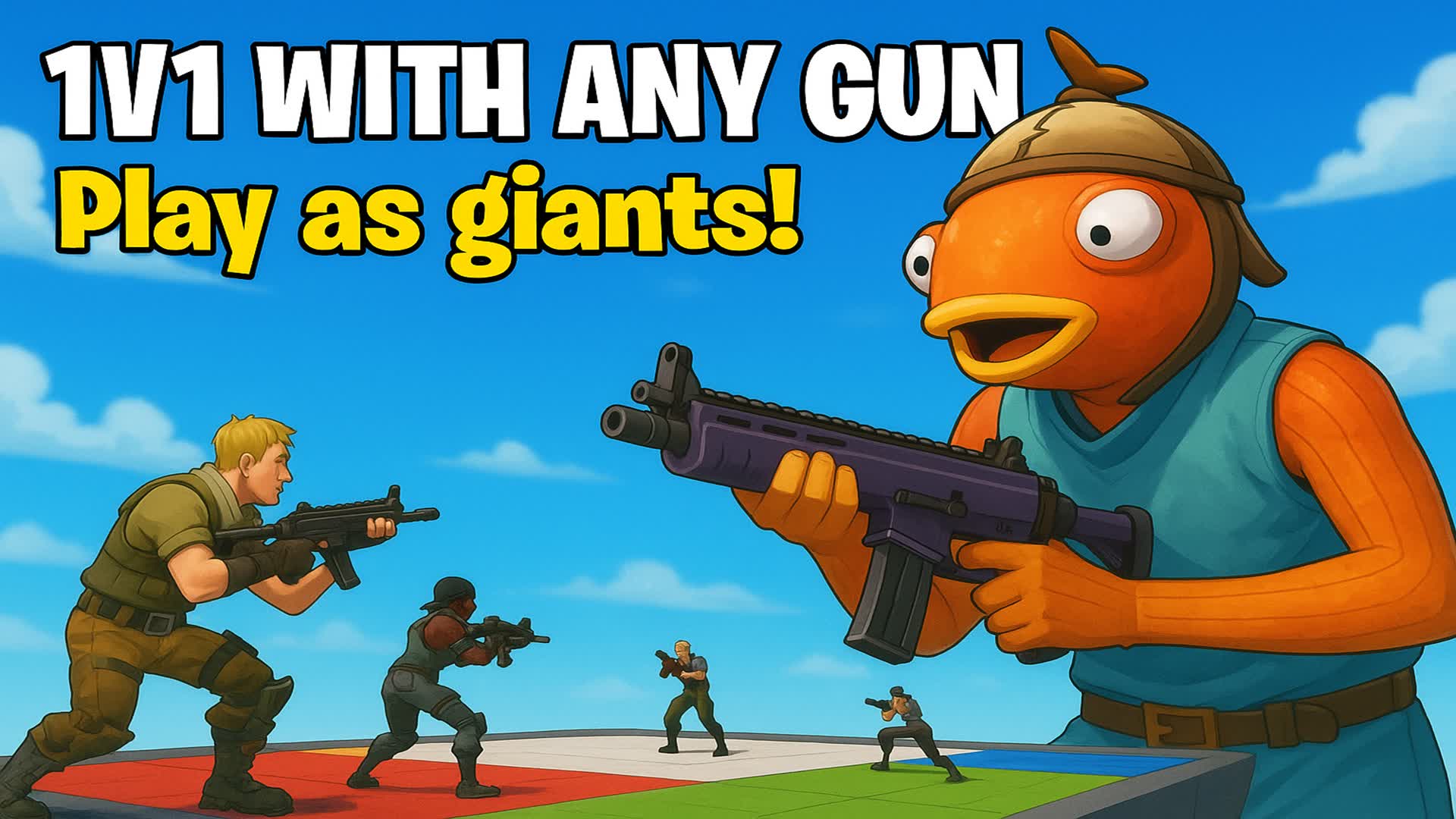 GIANT 1V1 with any gun 9354-3589-7655 by zmak - Fortnite Creative Map Code - Fortnite.GG