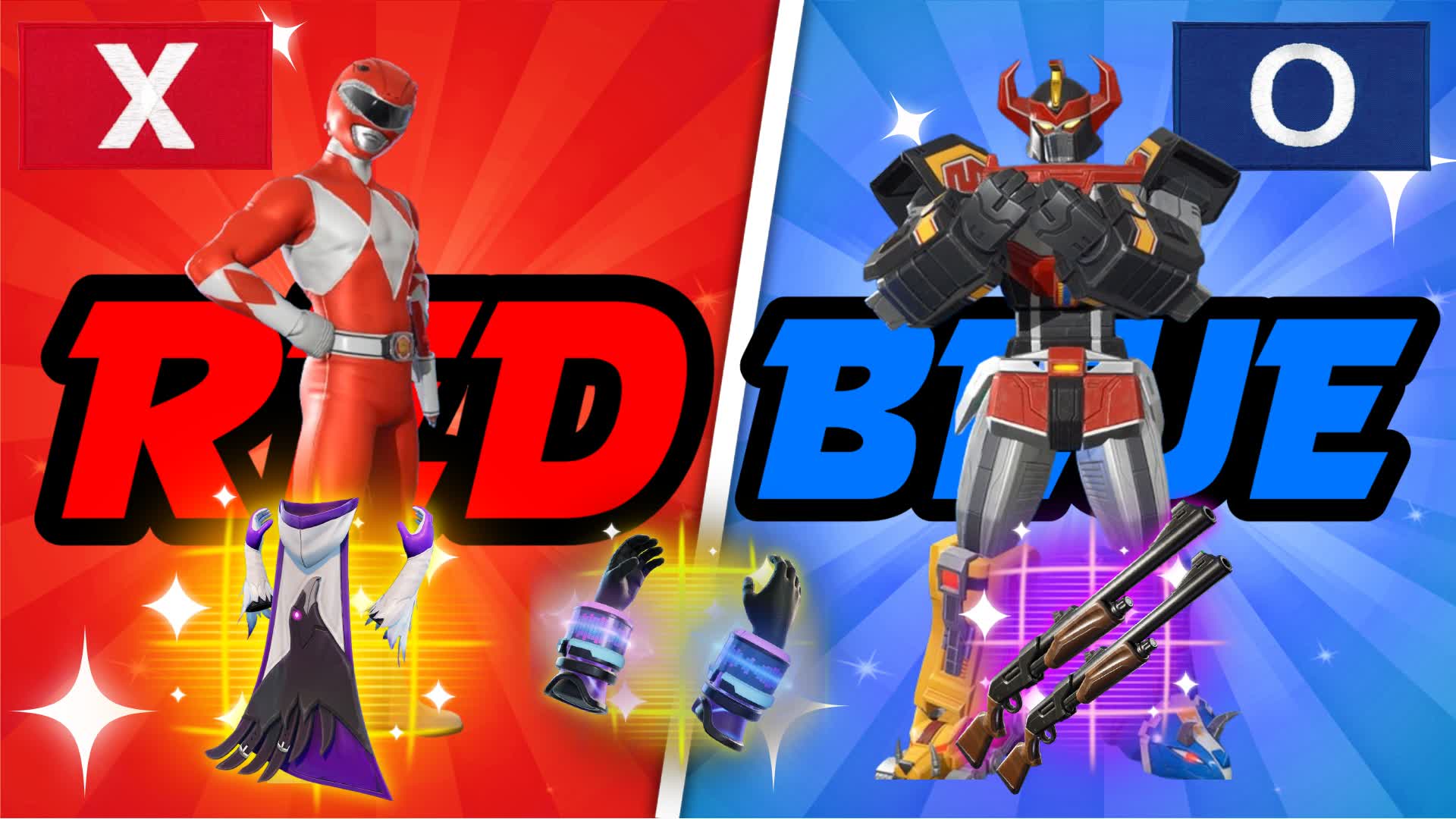 ⭐ WSZYSTKIE BROŃ PRO - CZERWONY KONTRA NIEBIESKI 🔴🔵 8387-2513-1307 ...