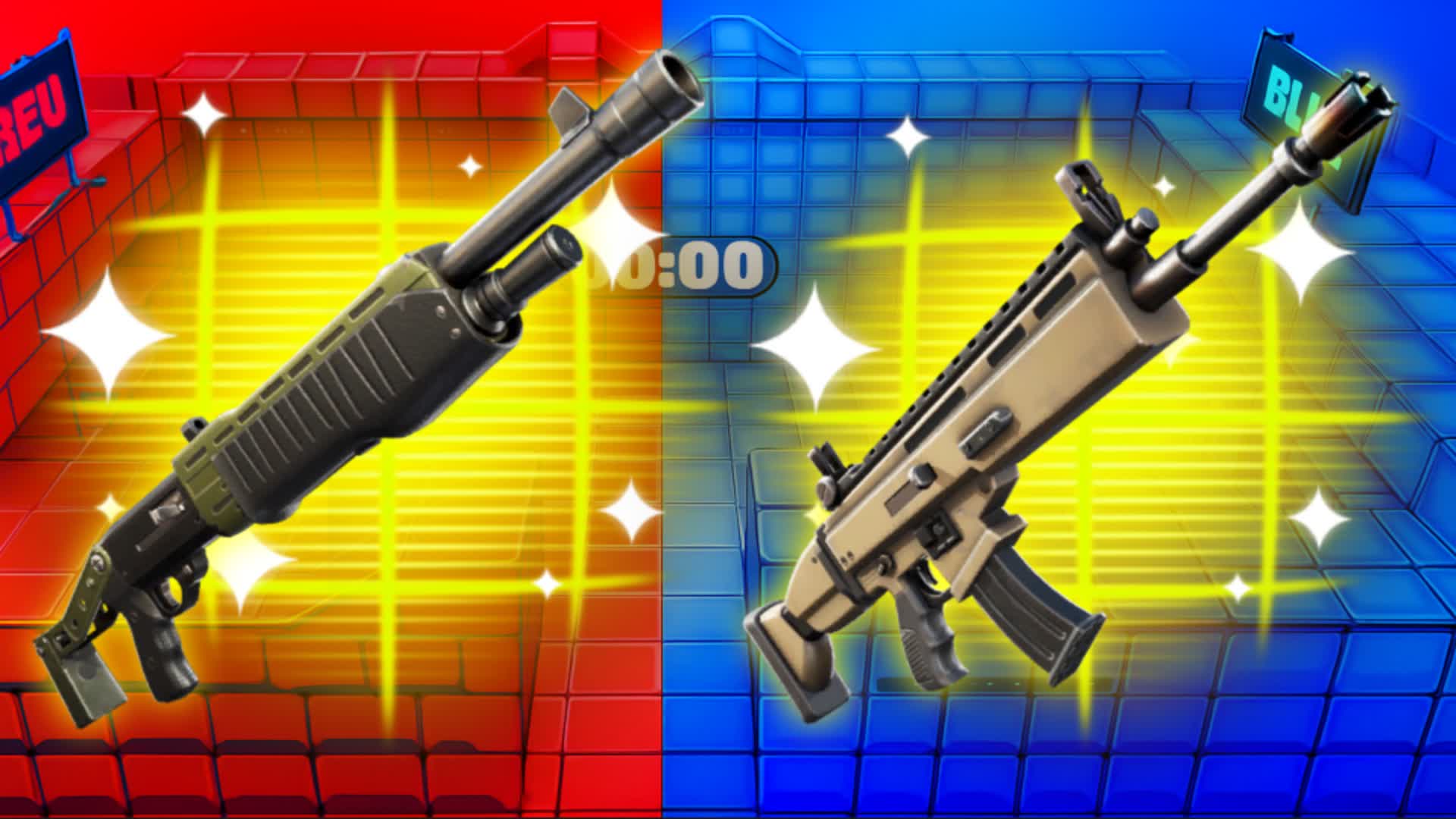 RED VS BLUE LA🔴🔵 7412-1023-4427 by yellow-cat - Fortnite Creative Map ...