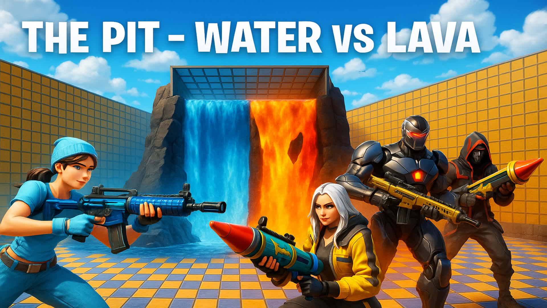 THE PIT - WATER VS LAVA 1023-2173-3999 by tagil52 - Fortnite Creative Map Code - Fortnite.GG