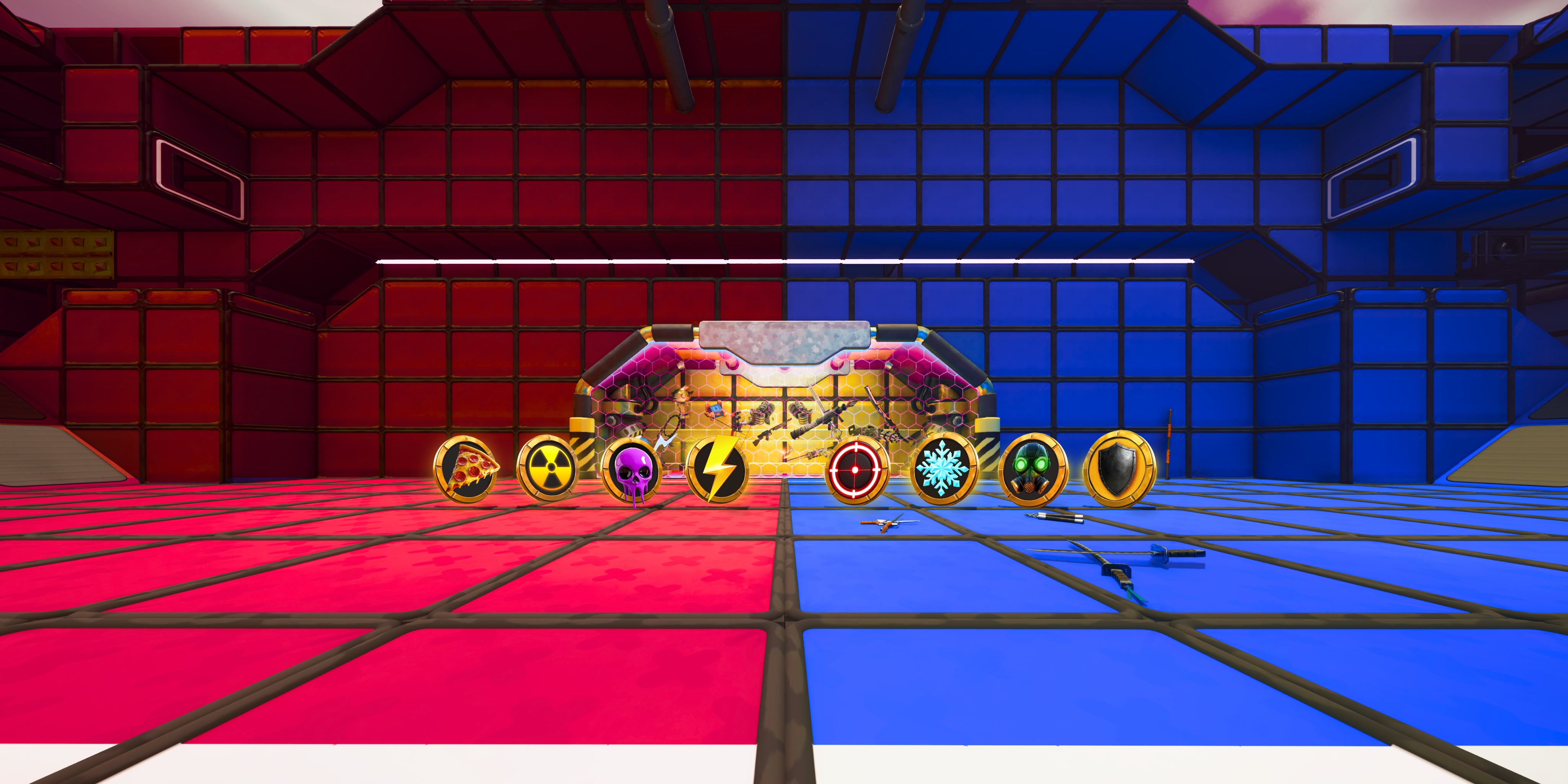 POWER RED VS BLUE HERO MEDALLIONS 4385-9480-3637 by foad - Fortnite ...