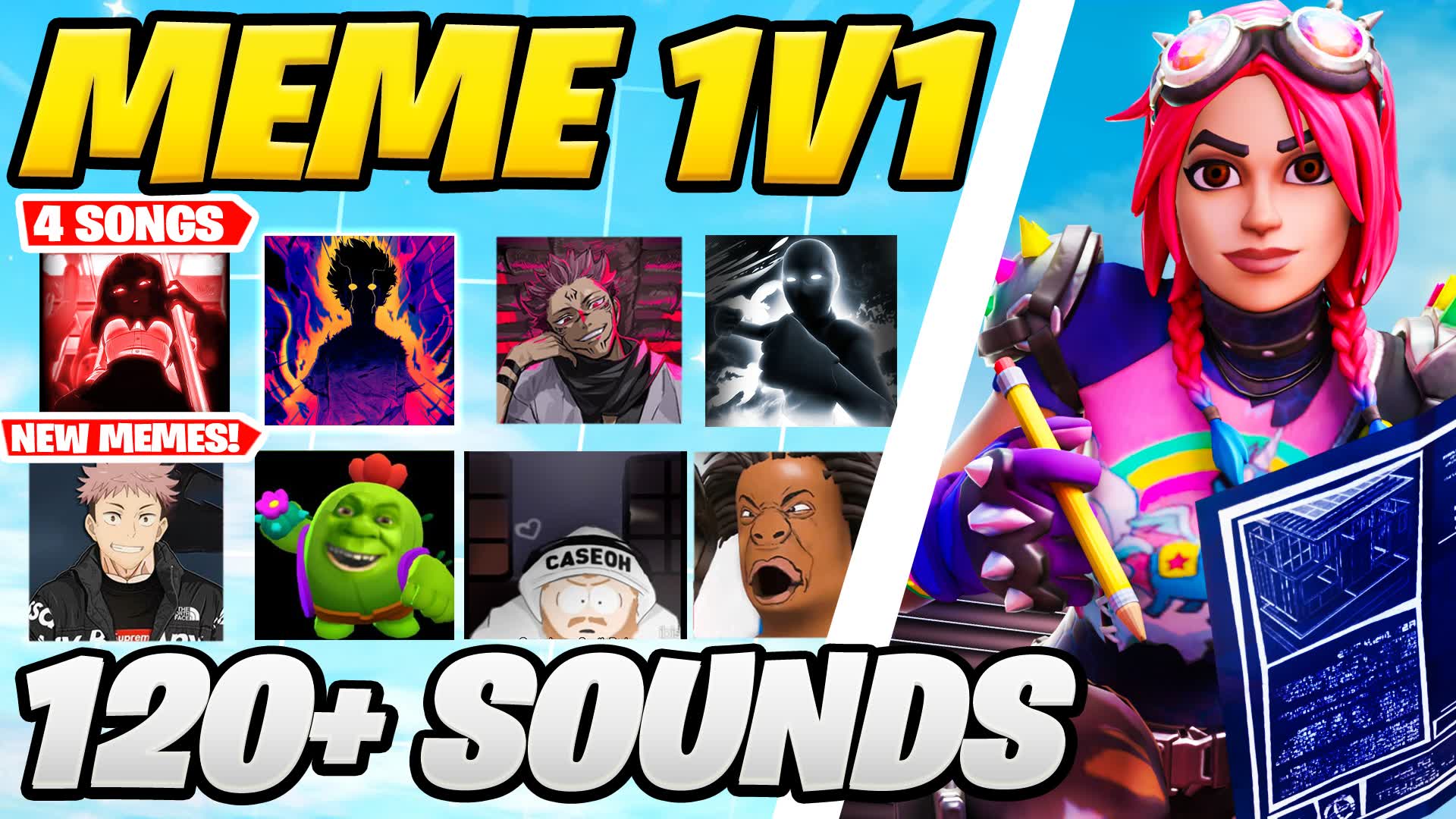 🏆BEST MEME 1V1 💀 [120+ SOUNDS] 1358-4386-8293 by kallari - Fortnite ...