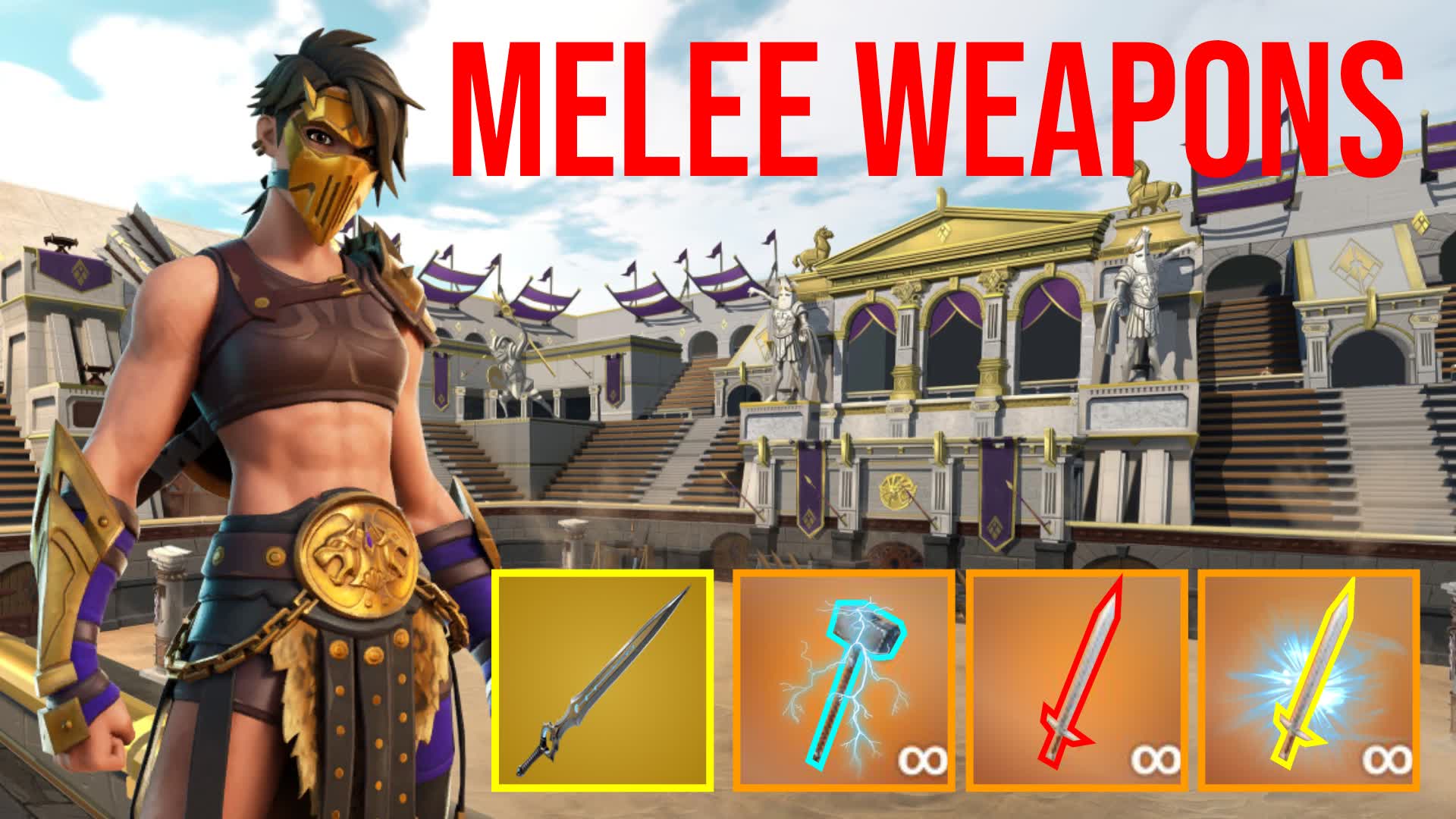 🗡️GLADIATORS - MELEE WEAPONS 3487-1077-2262 by Cross McPenna - Fortnite.GG