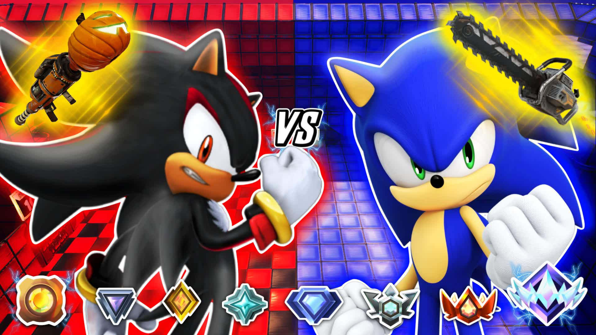 🔵SONIC VS SHADOW🔴 RED VS BLUE 3958-0044-3607 par rth_studios - Fortnite