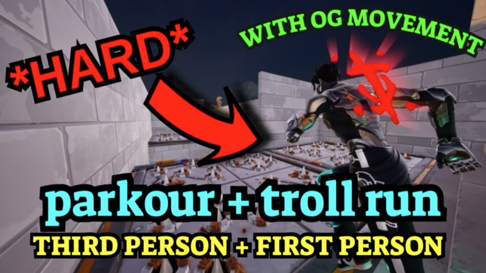 HARDEST PARKOR/ TROLL RUN+first person💪 9730-6105-9857 by ggpro52 ...