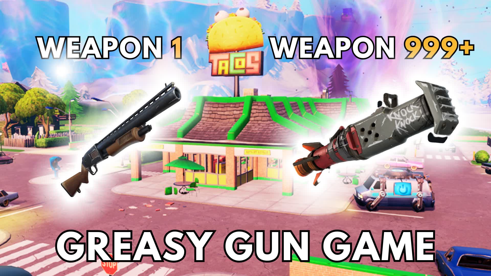 🔫 GREASY GROOVE GUNGAME 💥 ONE SHOOT 4320-5115-7778 by asmo - Fortnite Creative Map Code ...