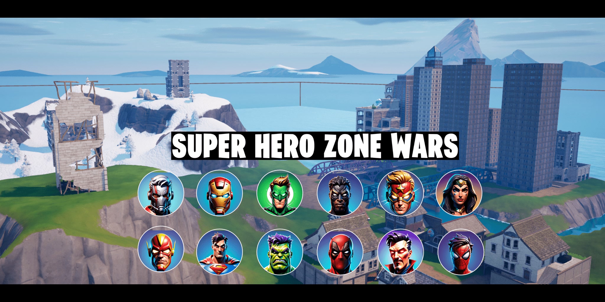 🦸 SUPER HERO ZONE WARS 🦸 UEFN 7451-2973-0804 by dtbforever - Fortnite ...
