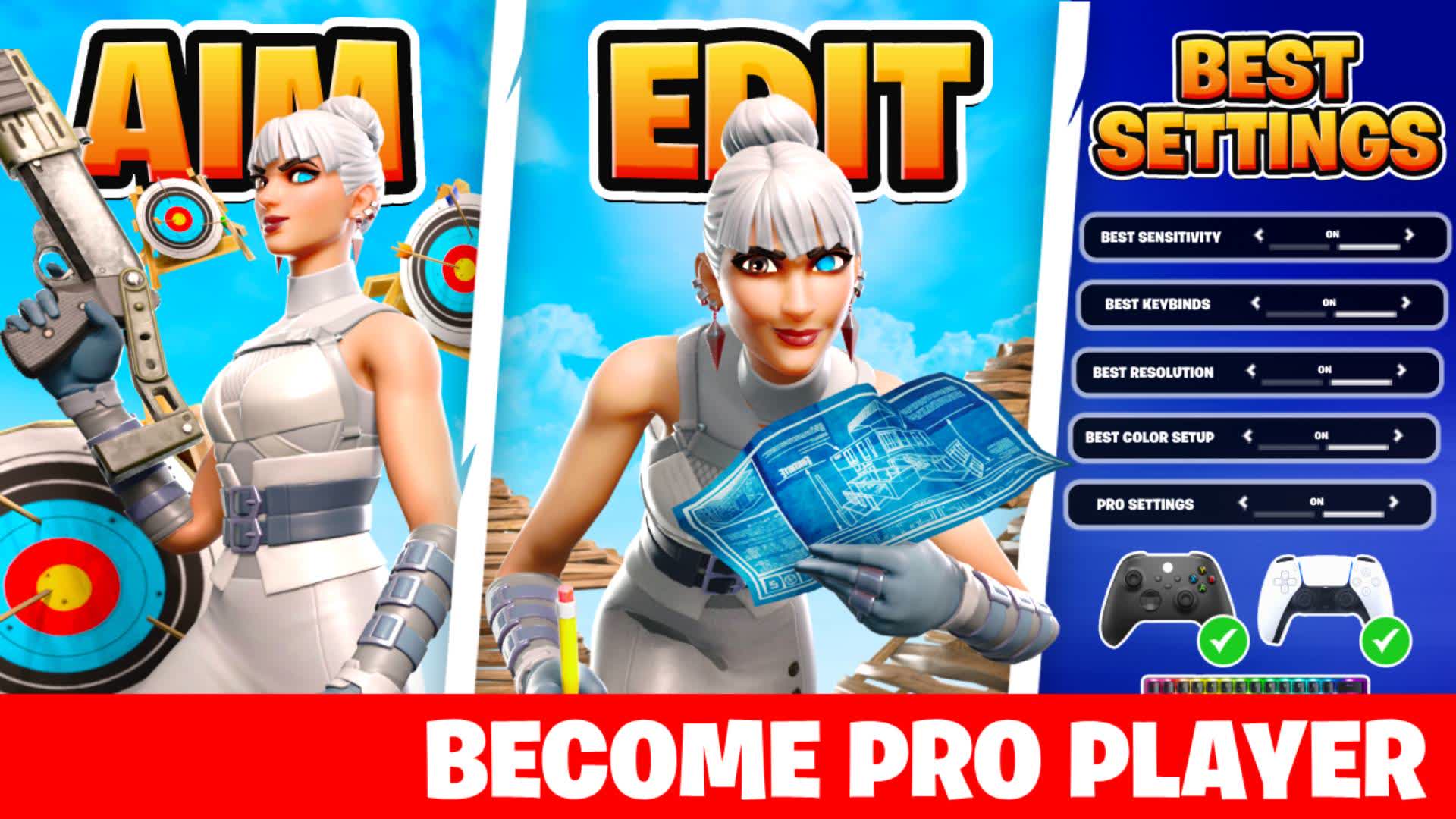 Practice Settings🎯Aim Edit Piece Warmup 9421-7472-0910 by nmkn - Fortnite