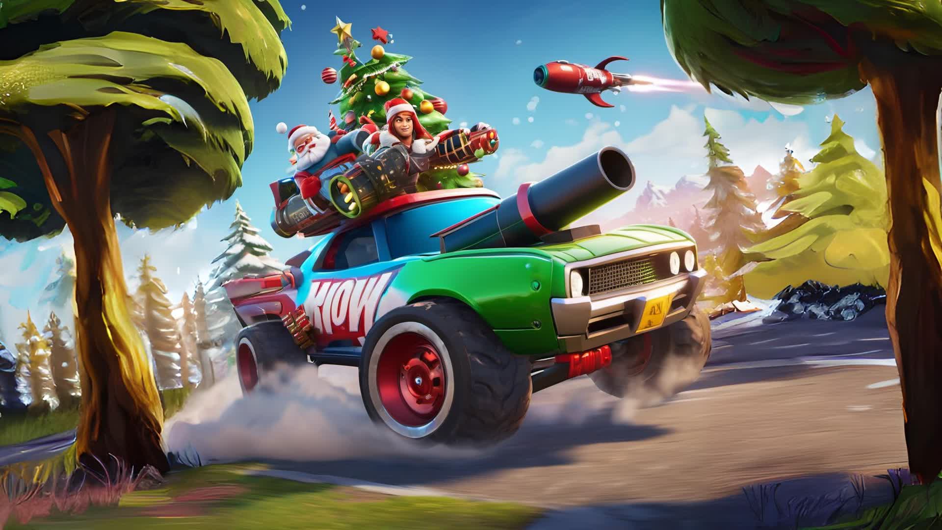 Christmas Rockets VS Cars🎄 2239-8291-6899 by vepe - Fortnite Creative ...
