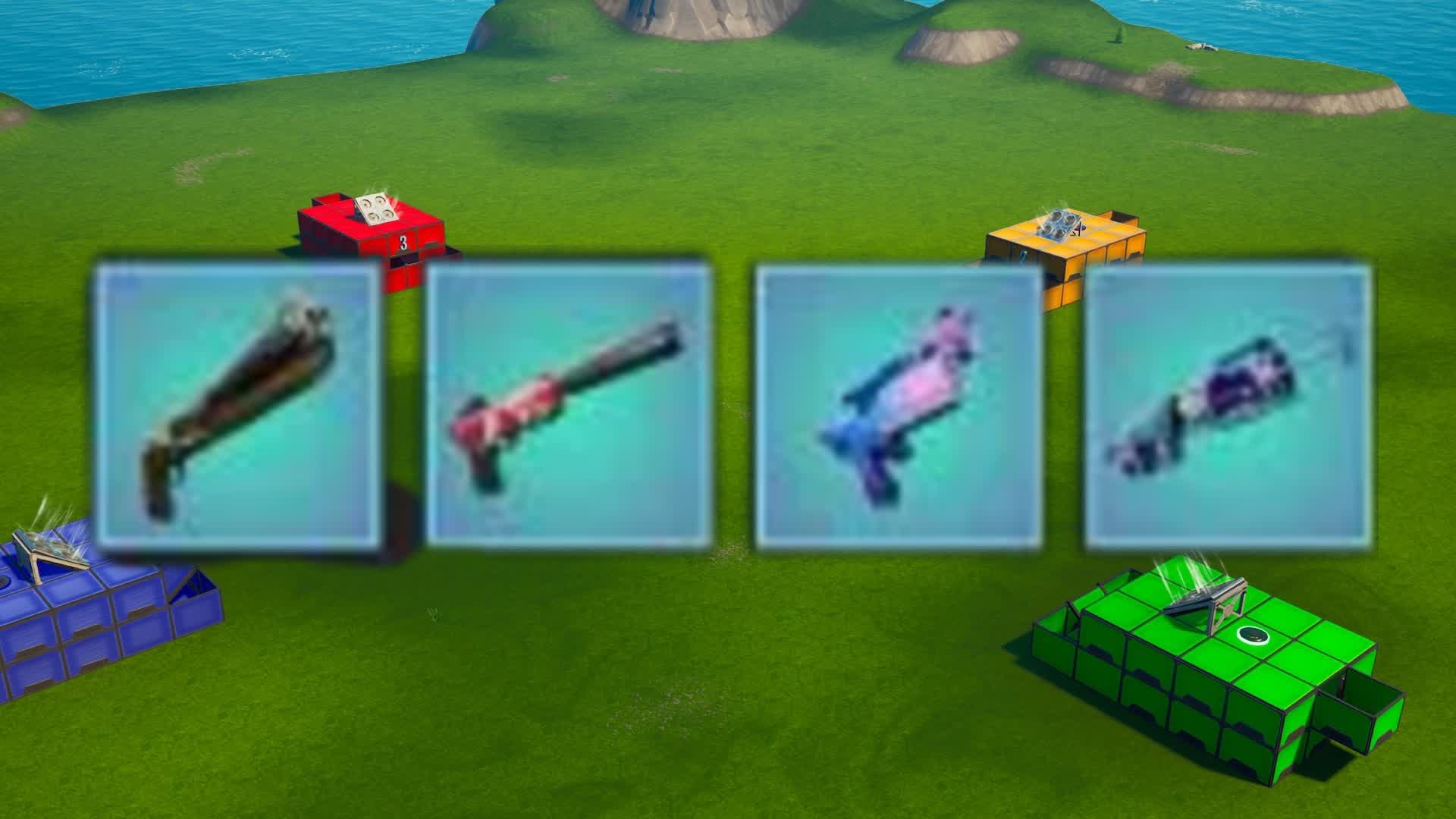 *ALL EXOTICS* GO GOATED 4V4V4V4 XA 2445-1135-4439 by bed - Fortnite.GG