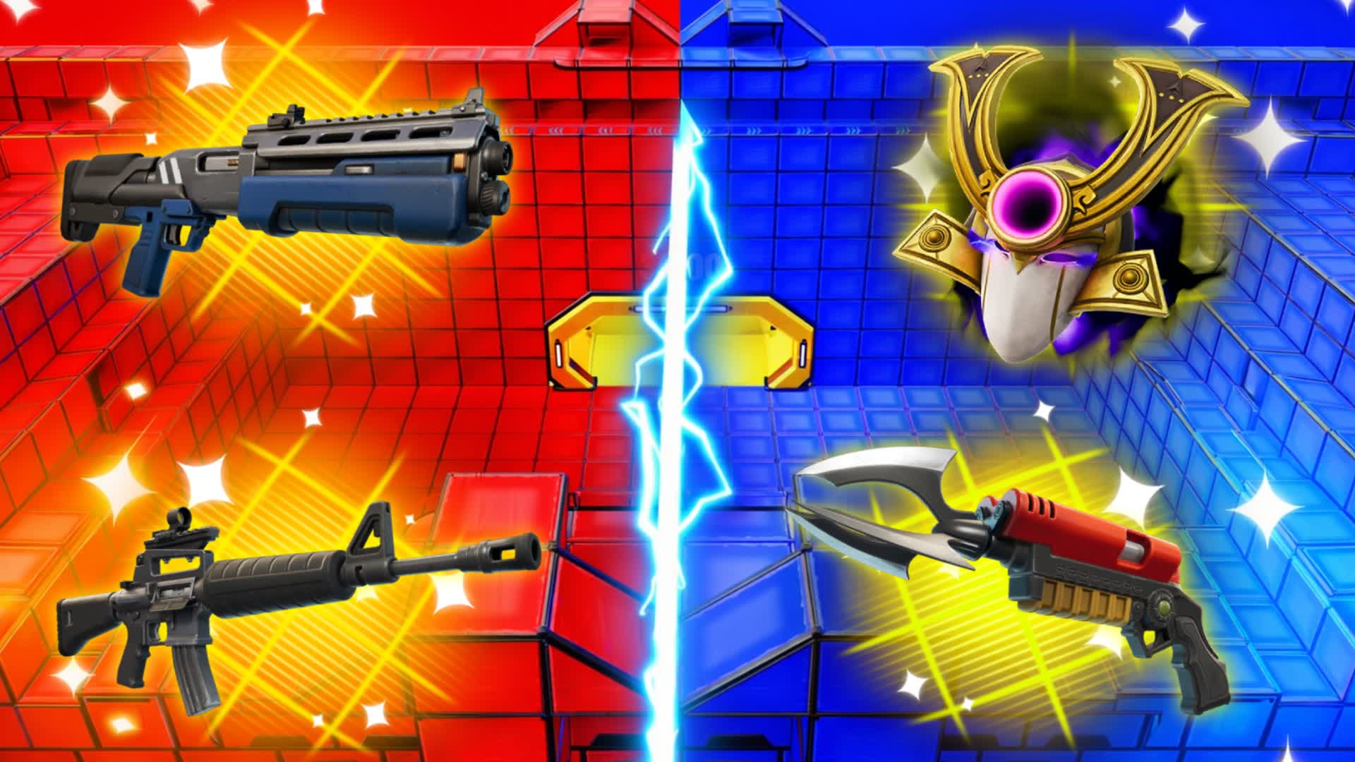 MEGA RED VS BLUE🔴🔵 16 VS 16 8975-5223-1061 by goty_fv - Fortnite ...