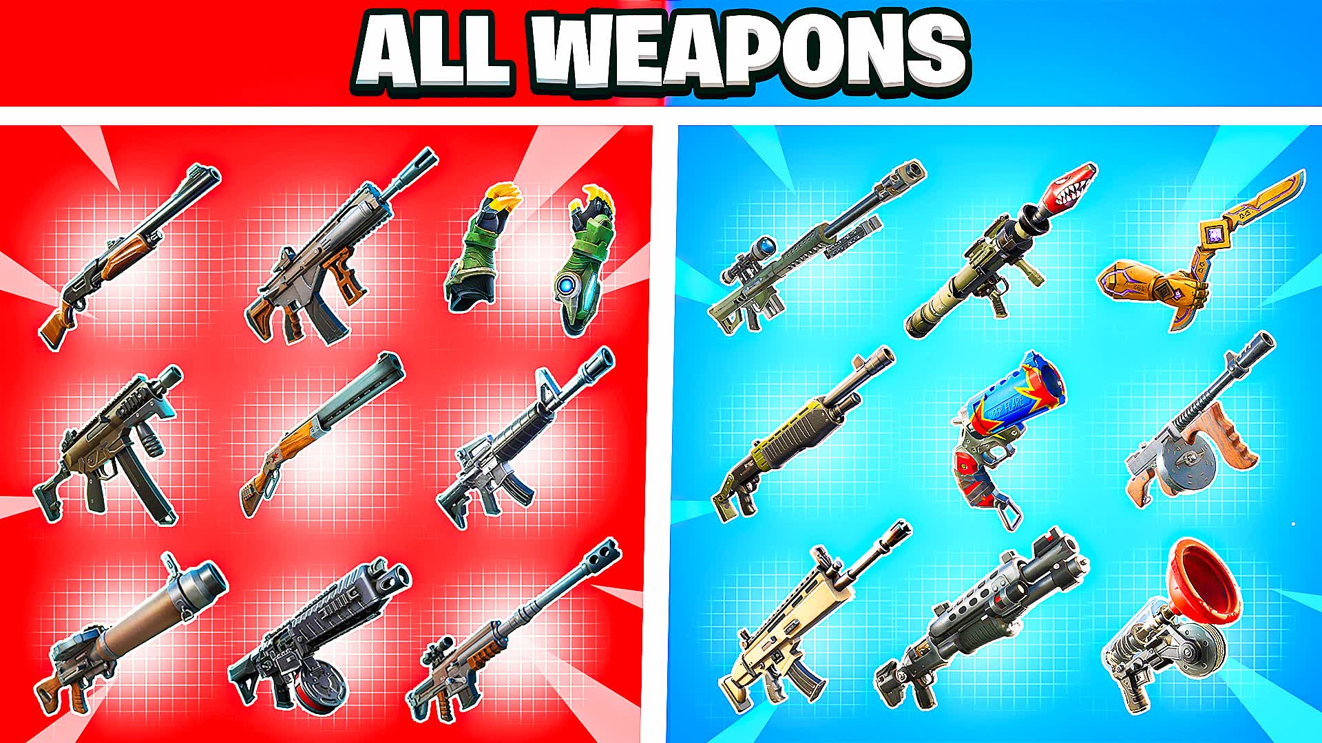 🔴RED VS BLUE | ALL WEAPONS🔵 - 3957-6653-7935 | Fortnite Zone