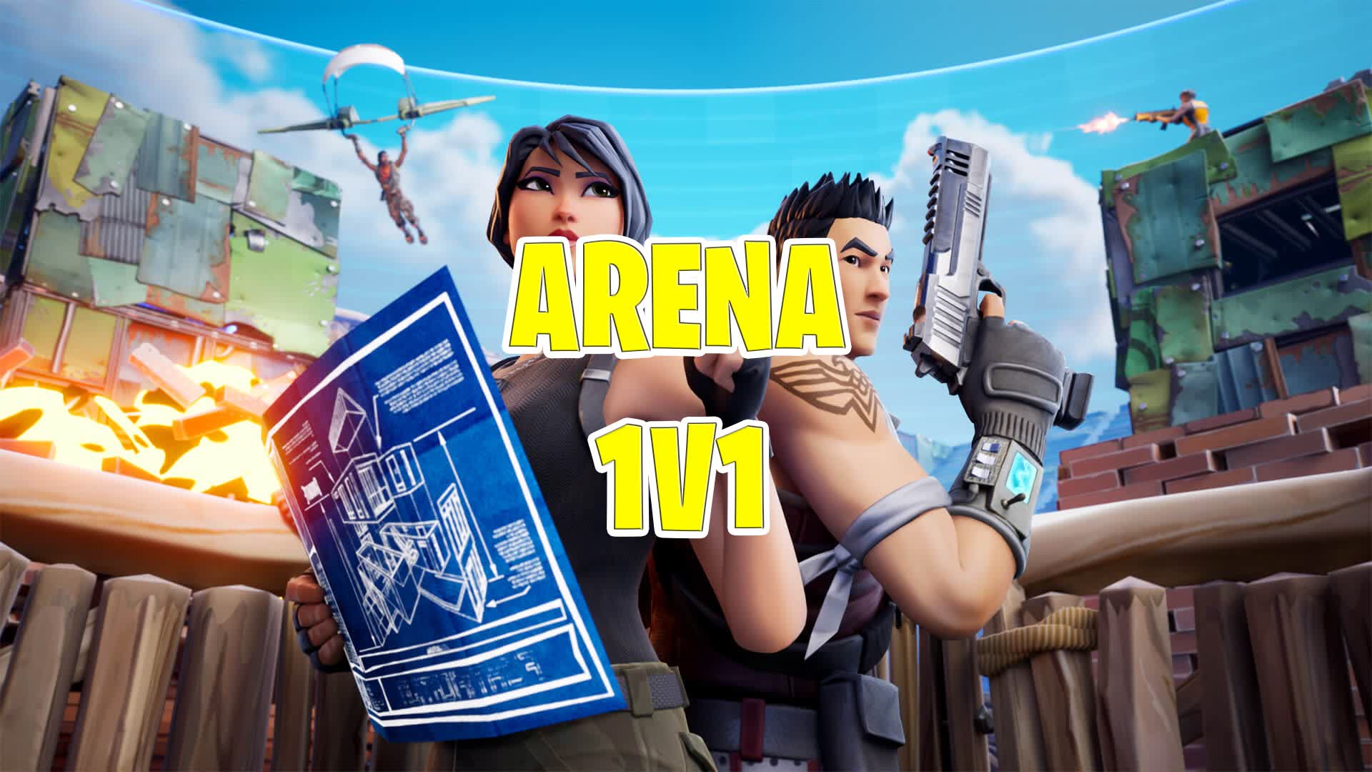 🔥 ARENA 1v1 🔥 2522-6369-1670 by puffo - Fortnite Creative Map Code - Fortnite.GG