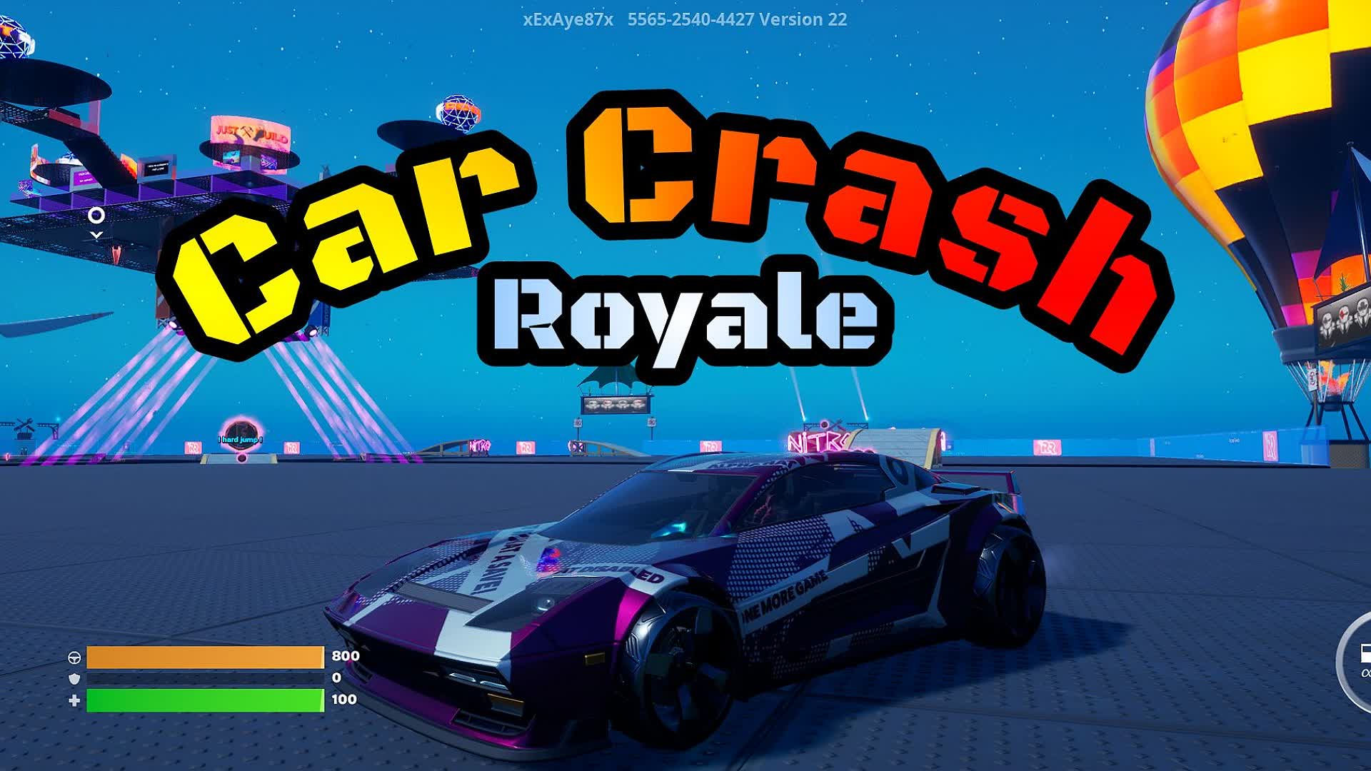 Car Crash Royale 5565-2540-4427 by exaye - Fortnite Creative Map Code ...