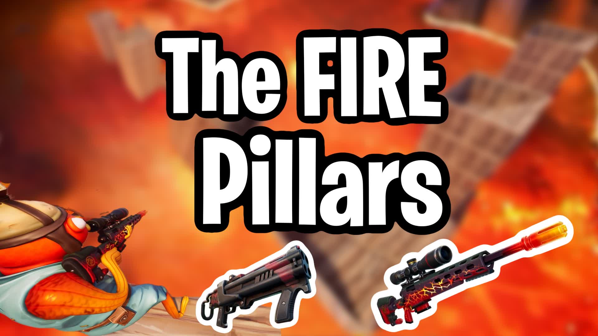The Fire Pillars - Lava Floor Box PvP 6275-1125-7403 by foxware - Fortnite