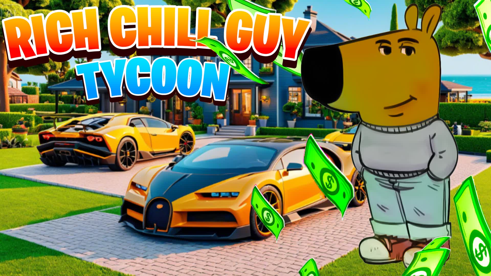 Rich Chill Guy Tycoon 3782-8064-2902 by minizoo - Fortnite Creative Map Code - Fortnite.GG