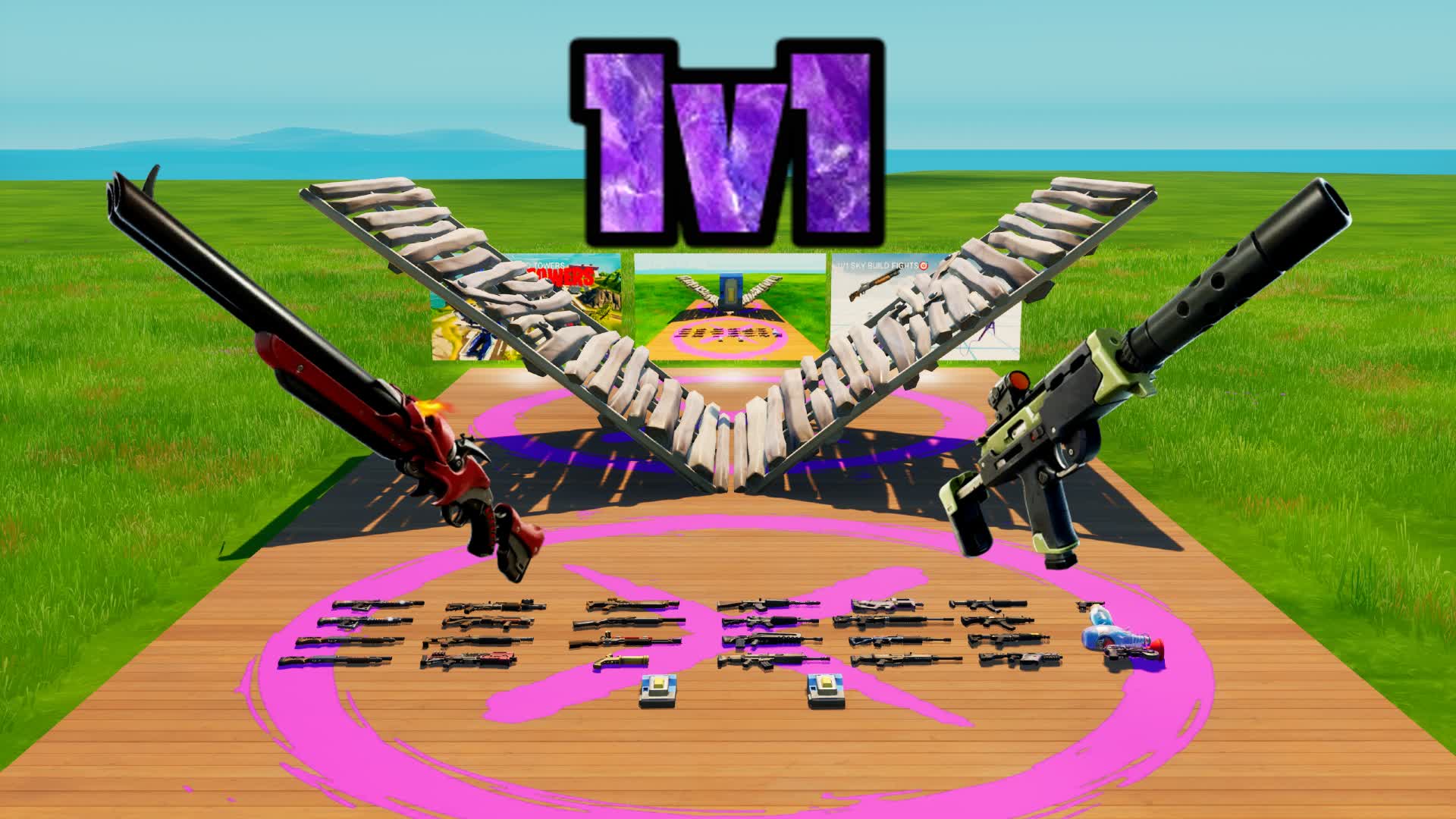 1V1 NEW GUNS!🔫 3729-2850-2210 by grinchy - Fortnite Creative Map Code ...