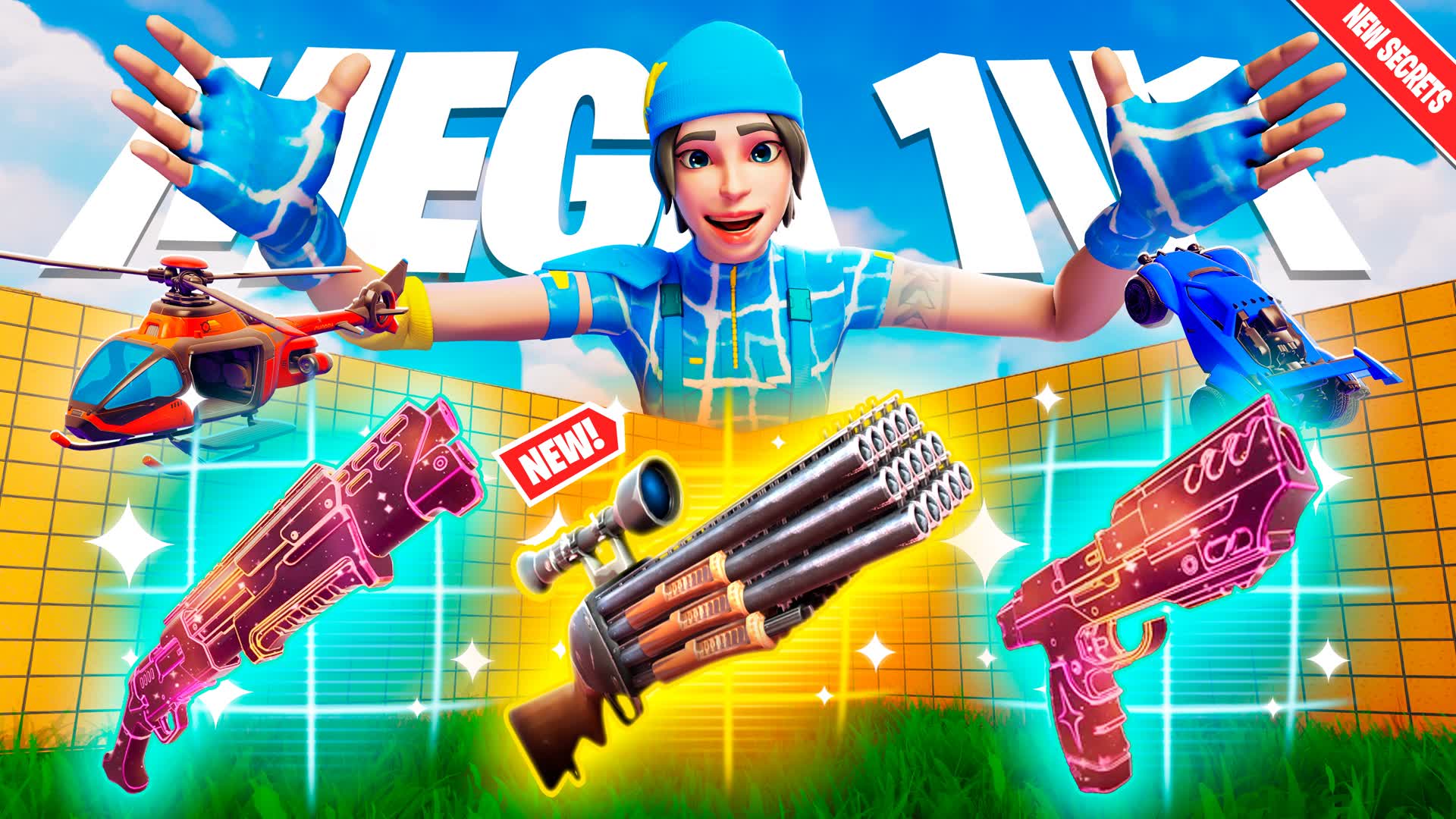 MEGA ALL GUNS & VEHICLES 1V1 - FFA 9667-1364-6934 by wanted - Fortnite Creative Map Code ...