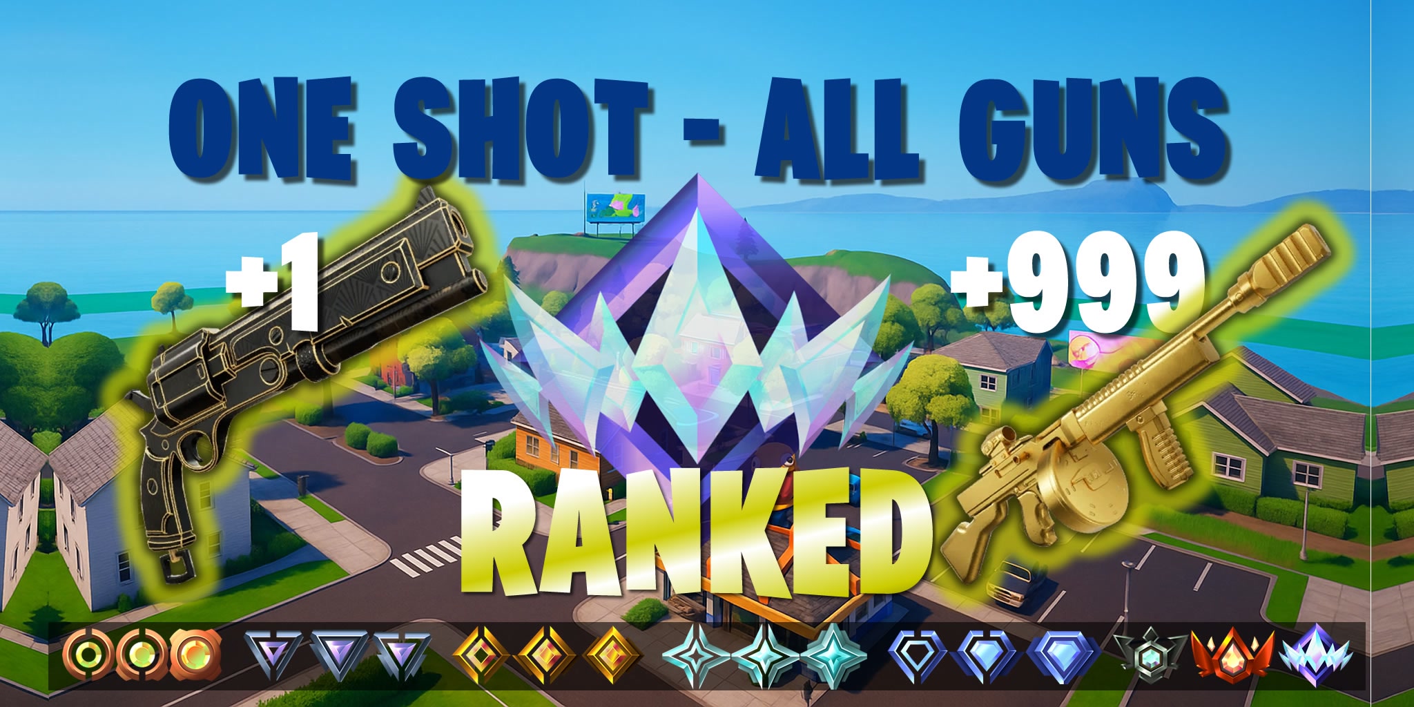 ONE SHOT - ALL GUNS - BOT MAP 5740-5955-2307 by lakeyo - Fortnite ...