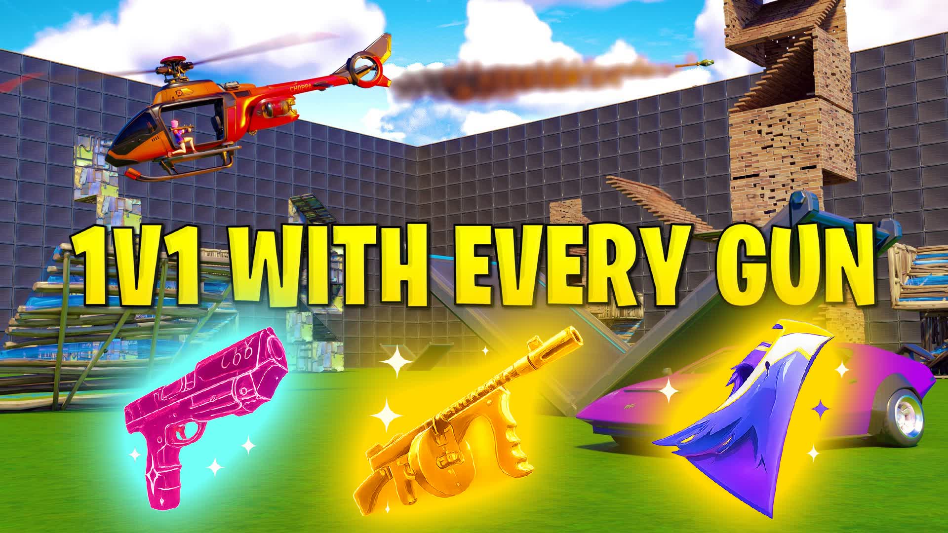1V1 ALL GUNS AND VEHICLES 3109-6693-1454 by apo21 - Fortnite Creative Map Code - Fortnite.GG