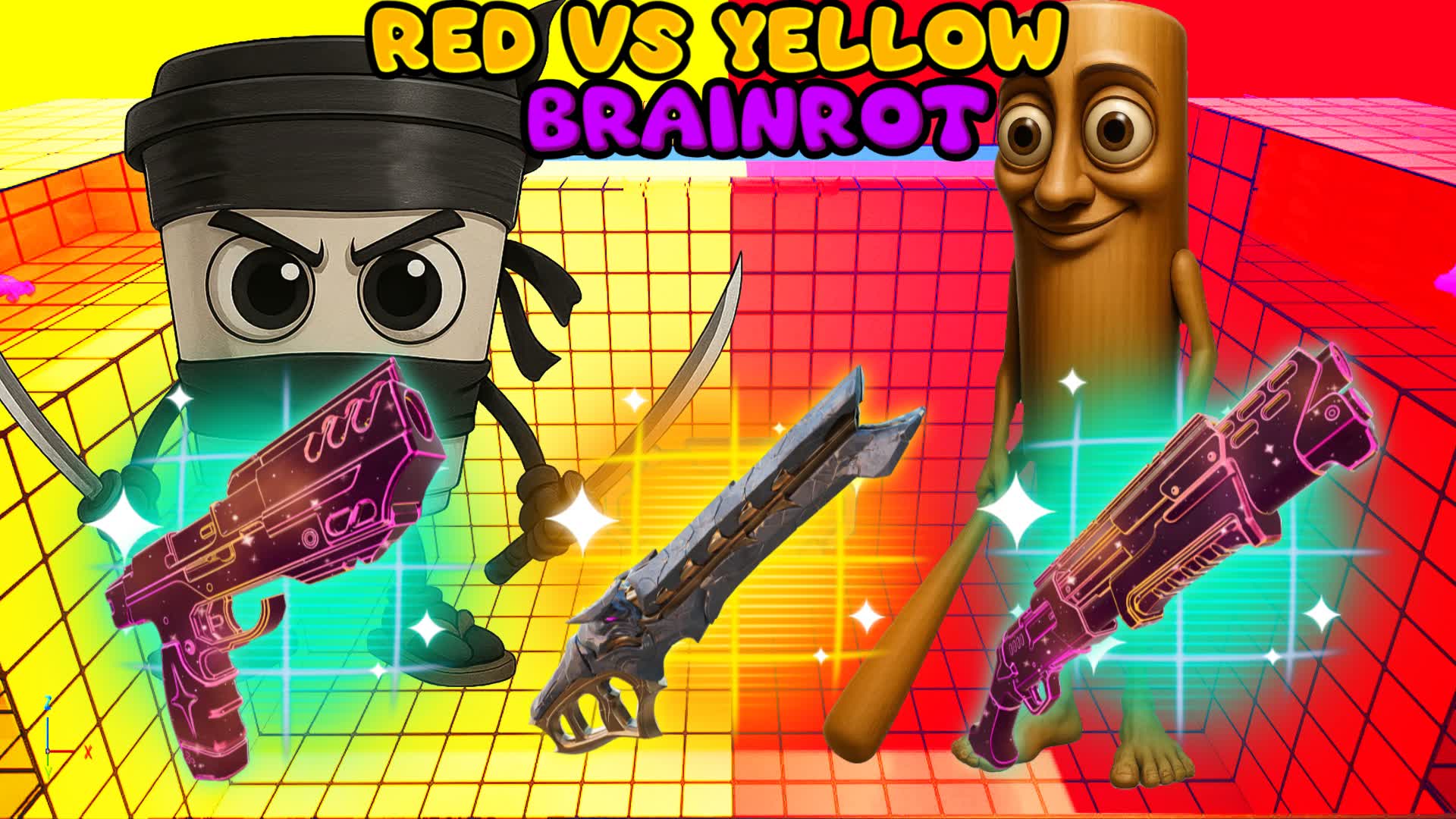 🧠BRAINROT 💛RED VS YELLOW 7110-7450-0020 by fming - Fortnite Creative Map Code - Fortnite.GG