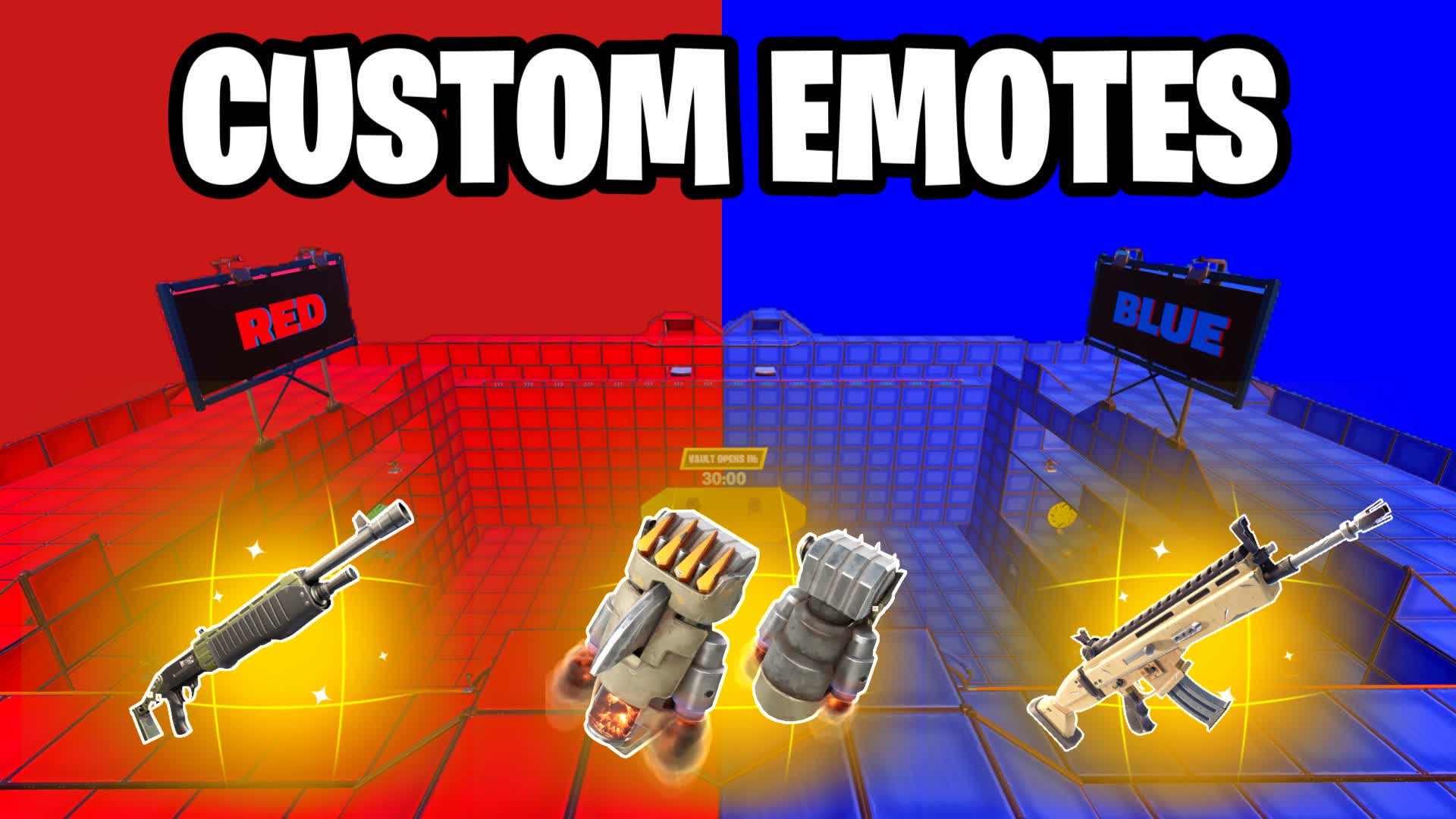 EMOTES RED VS BLUE 🔴🔵 5829-1069-5489 by laughter - Fortnite Creative ...