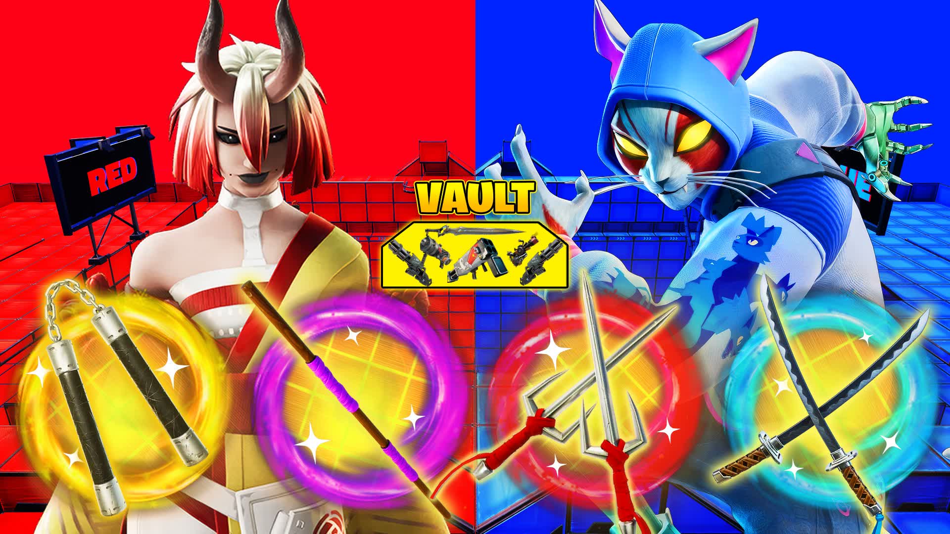RED VS BLUE HERO⭐ALL WEAPONS + TMNT🔴🔵 9412-0638-4968 by totto.fn ...