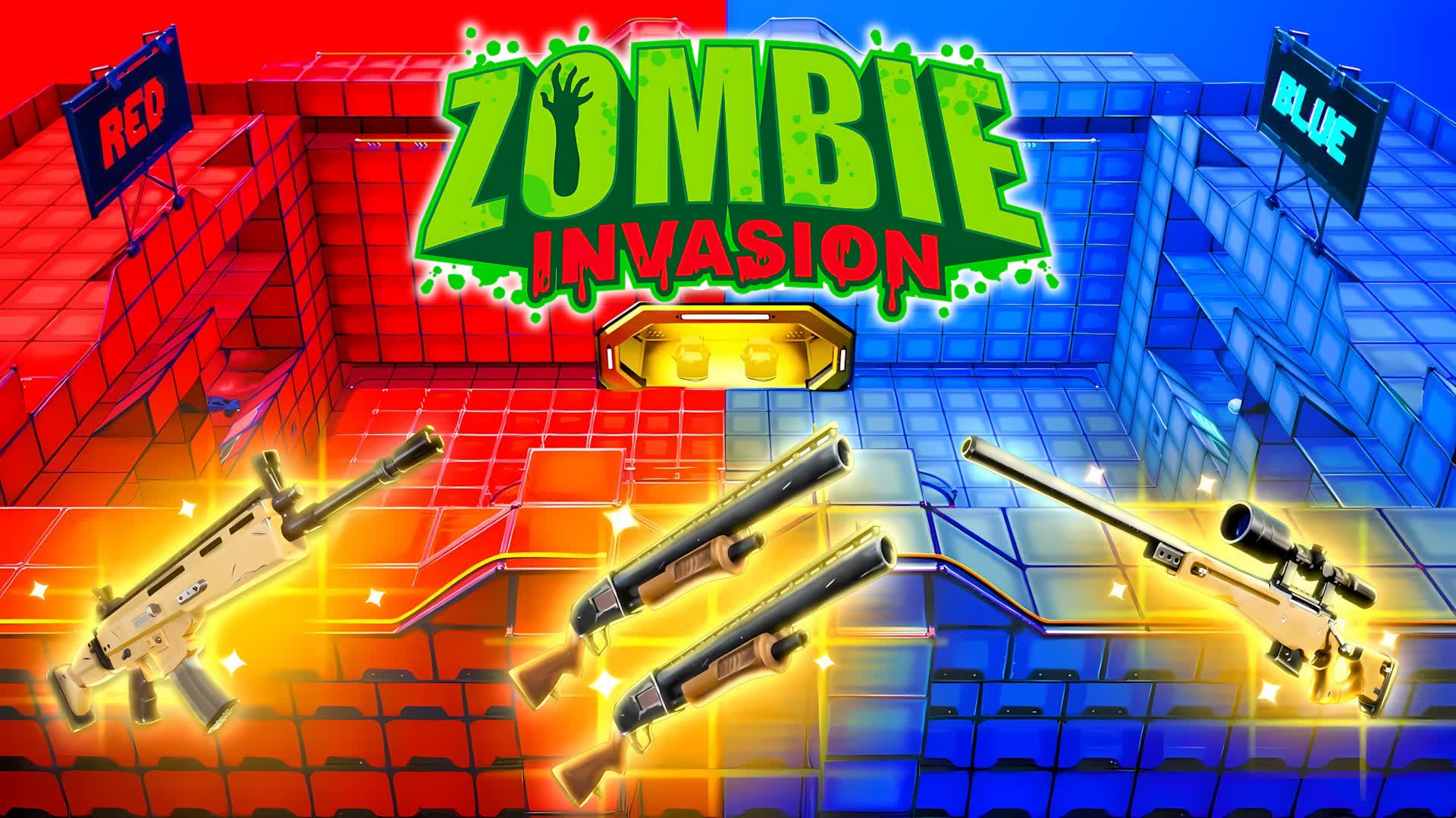 SUPER ZOMBIE RED VS BLUE 🔴🔵 5970-2708-3491 by jdmaps - Fortnite ...