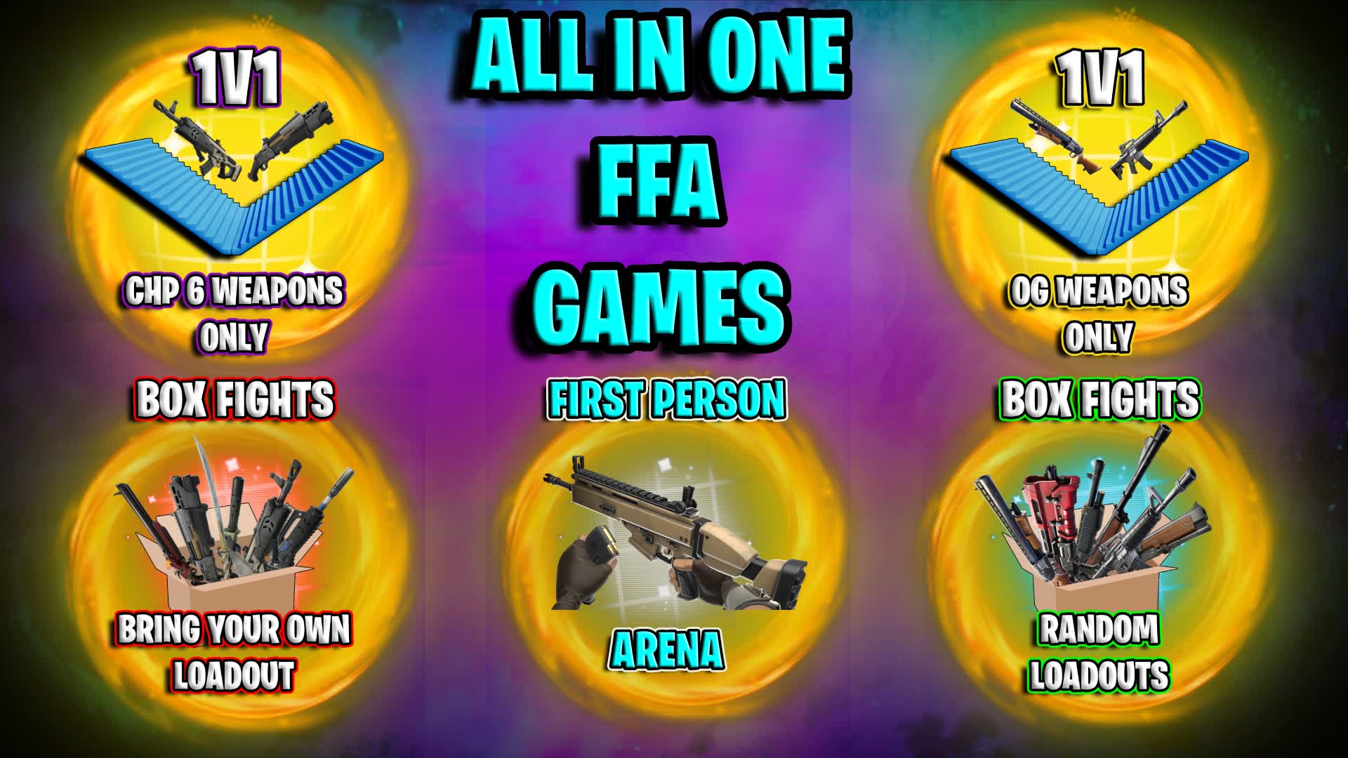 ALL IN ONE FFA GAMES 6211-6209-6527 by bennyhab - Fortnite Creative Map ...