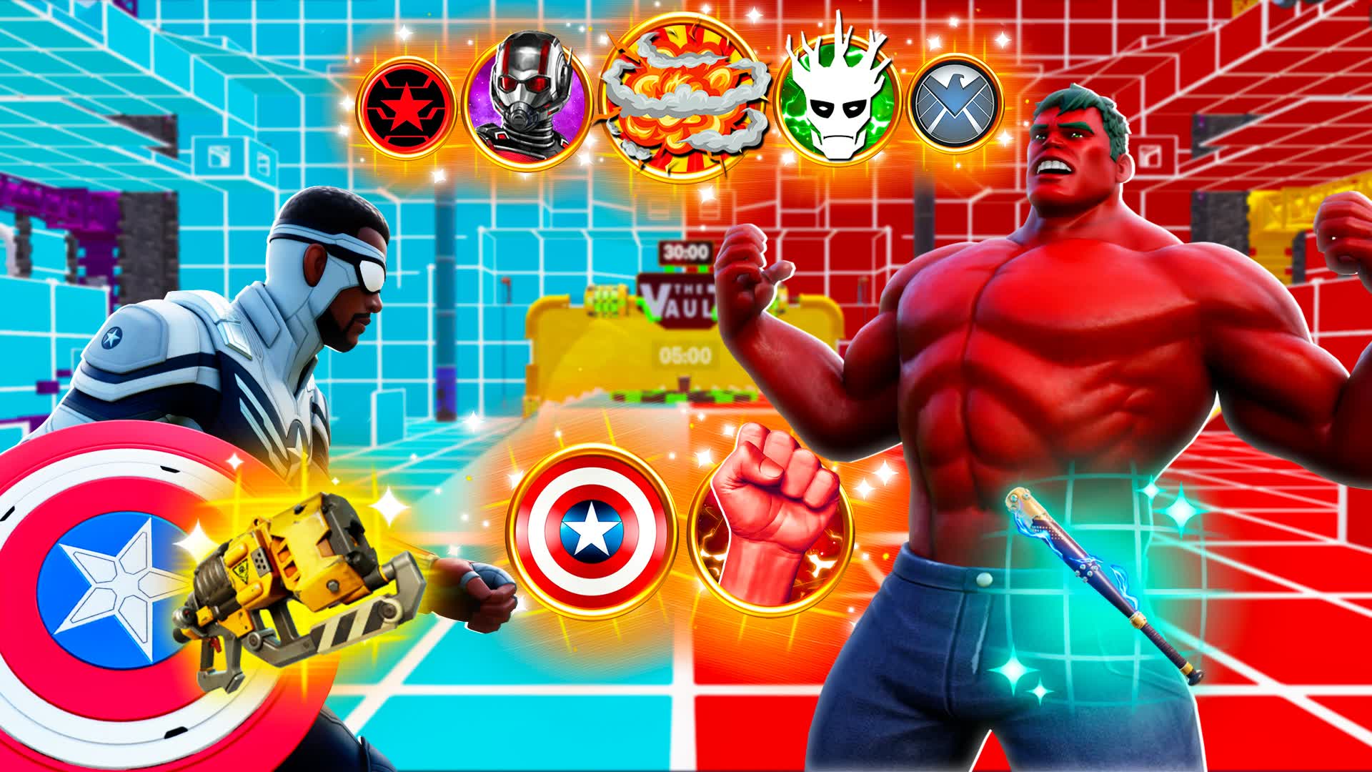 RED VS BLUE HERO 🔴🔵 MEDALLION 3018-5997-5958 by hernybreak - Fortnite ...