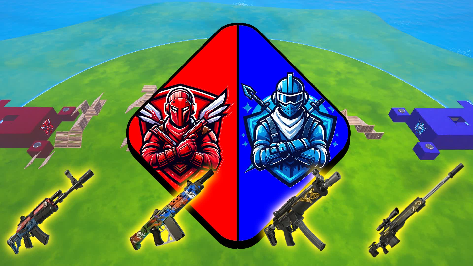 Red Vs Blue Zone Wars🔴🔵 4993-2161-0449 by 7dglobal - Fortnite Creative ...