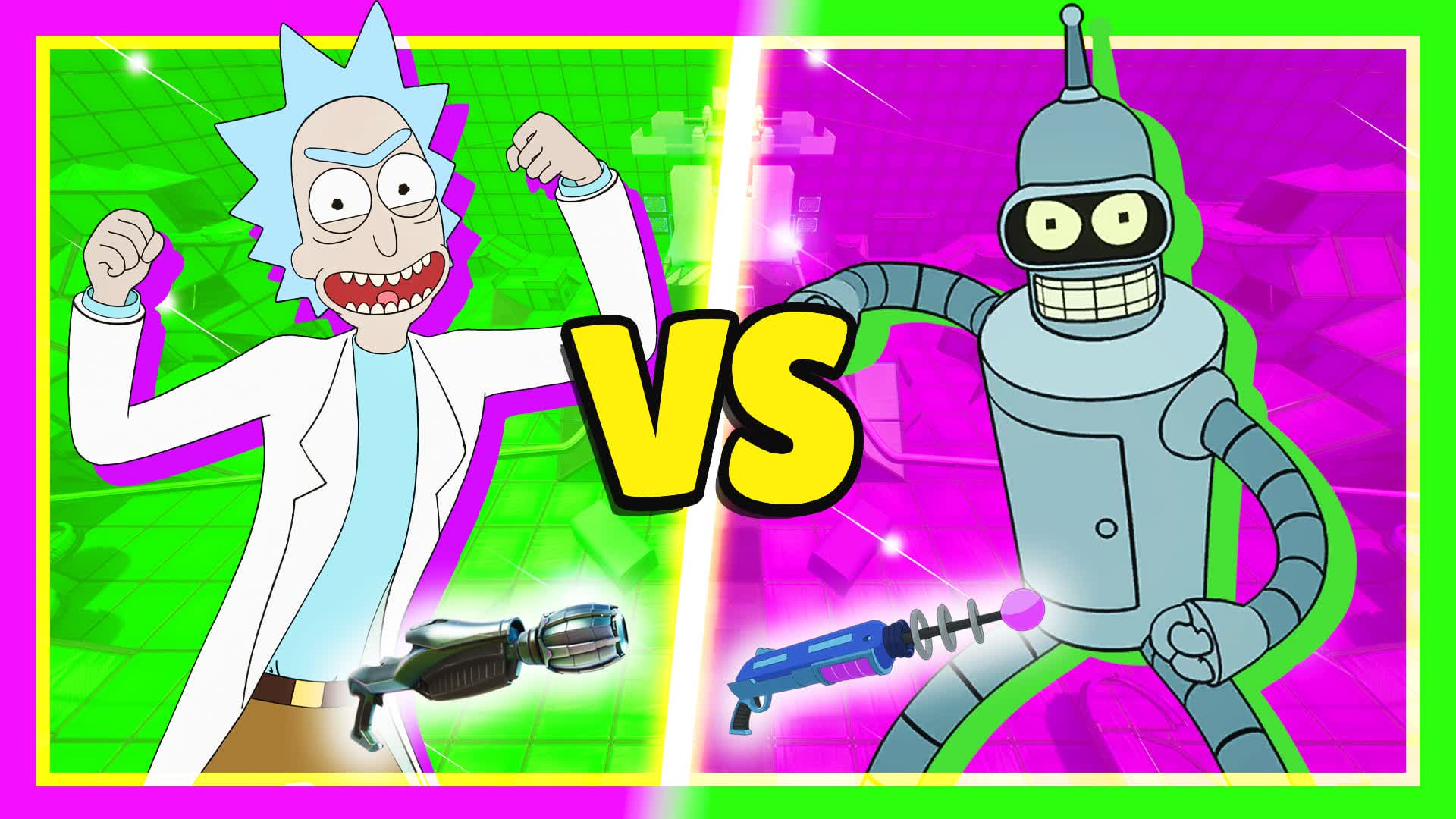 🆕💚RICK VS BENDER💜 5294-5389-7086 by roxs - Fortnite Creative Map Code ...