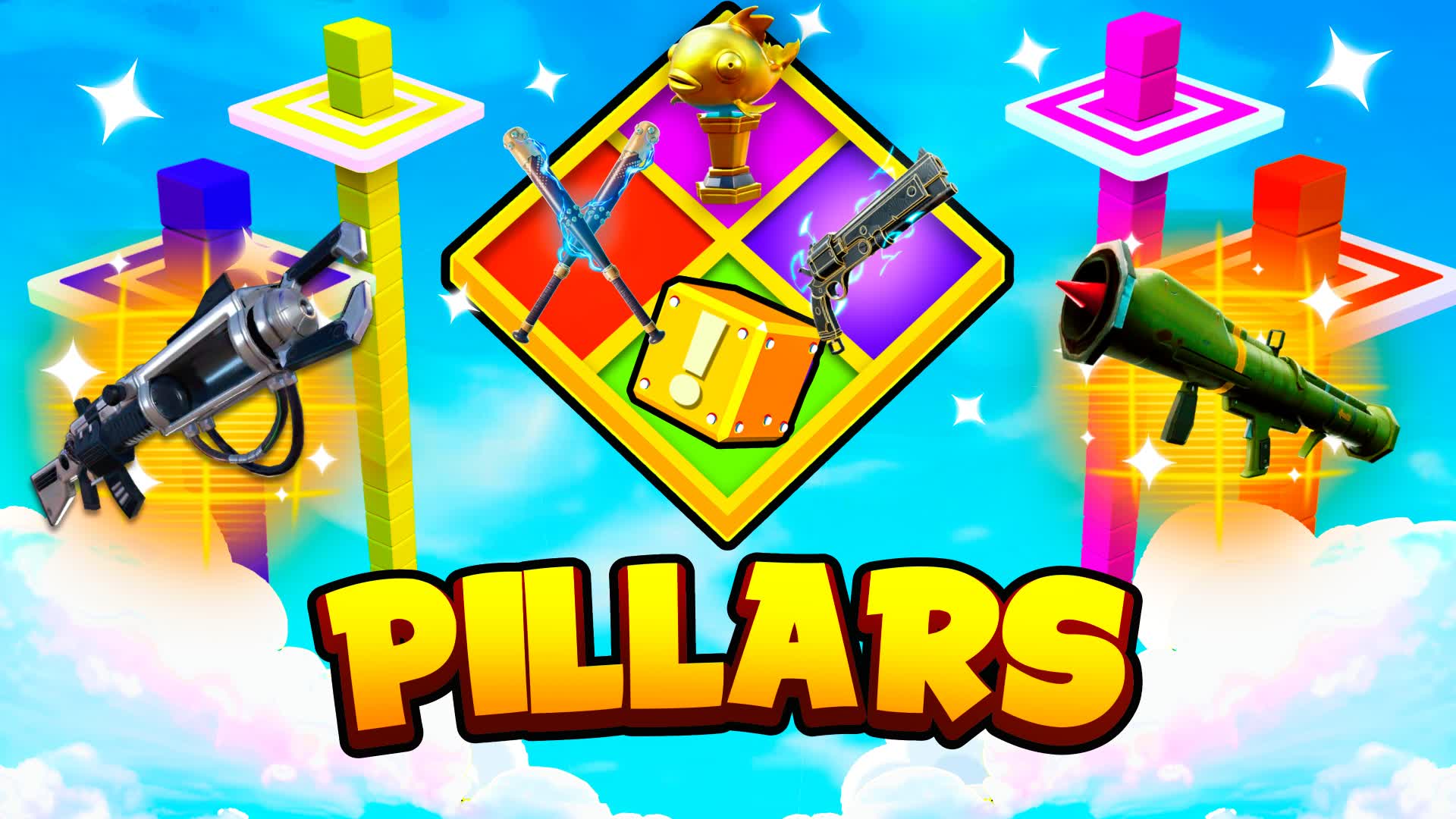 ULTIMATE PILLARS 7028-1233-2550 by pillar - Fortnite Creative Map Code ...